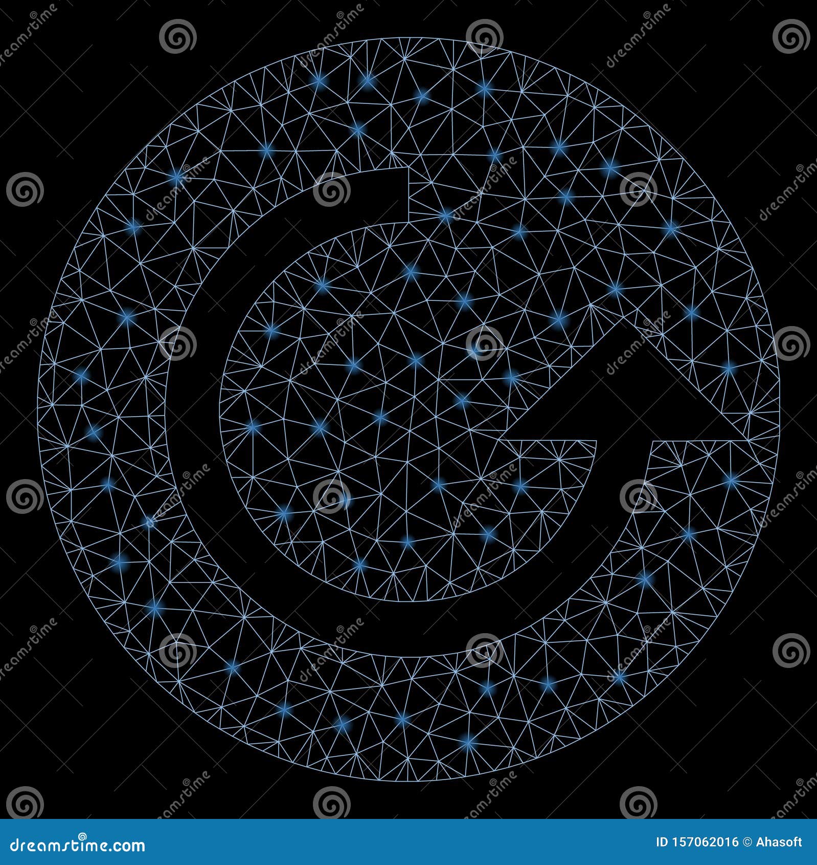 Glowing Mesh Network Repeat with Flare Spots Stock Vector ...