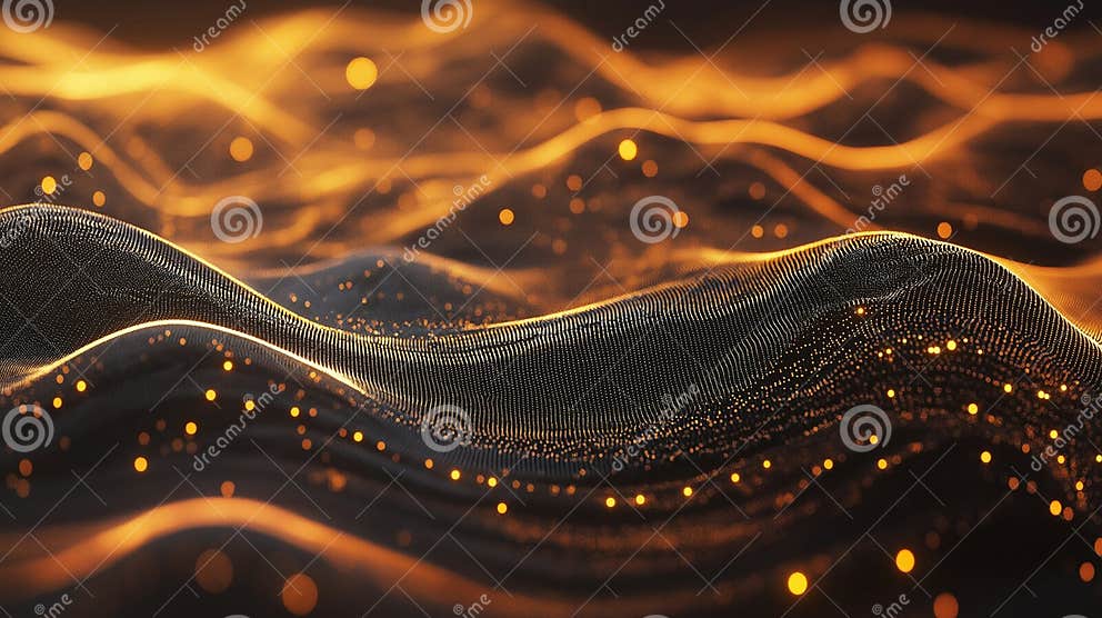 Glowing Mesh of Overlapping Neural Networks and Data Streams Stock ...