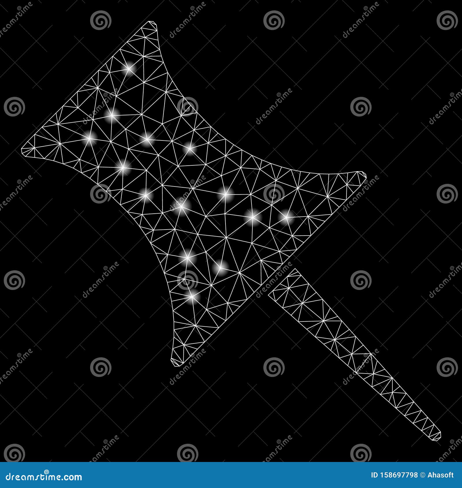 Flare Mesh Carcass Pin with Flare Spots Stock Vector - Illustration of ...