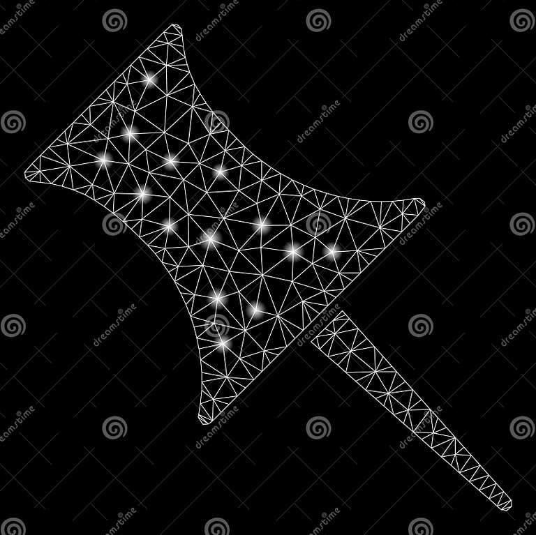 Flare Mesh Carcass Pin with Flare Spots Stock Vector - Illustration of ...