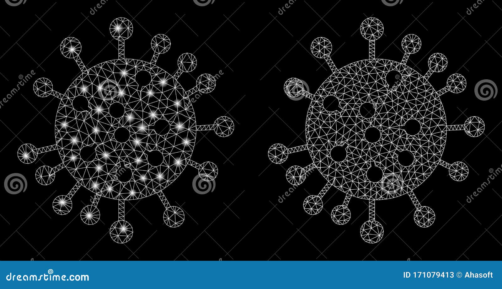 Flare Mesh 2D SARS Virus with Flare Spots Stock Vector - Illustration ... Flare Mesh 2D SARS Virus with Flare Spots Stock Vector - Illustration ...