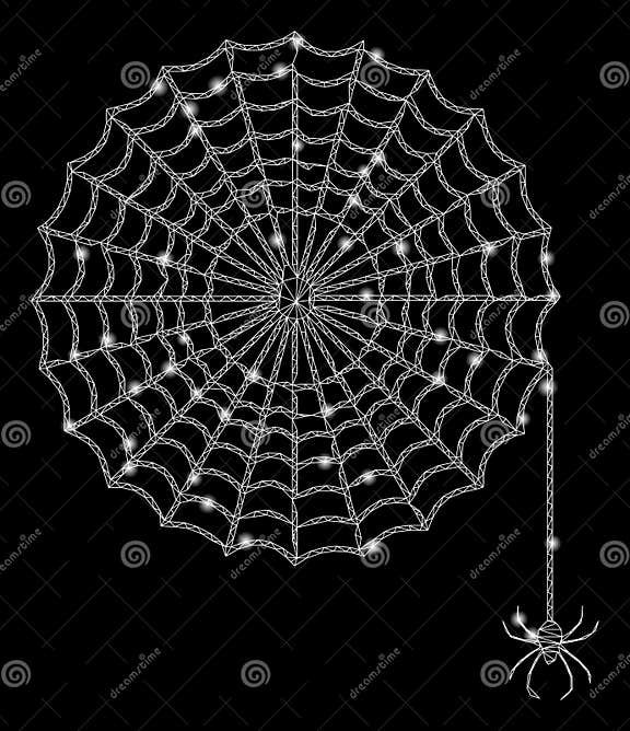 Flare Mesh 2D Spider Net with Flare Spots Stock Vector - Illustration ...