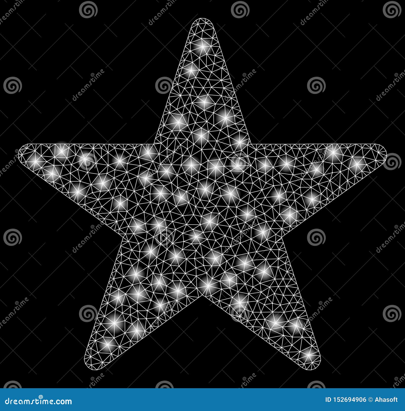 Flare Mesh 2D Star with Flare Spots Stock Vector - Illustration of ...