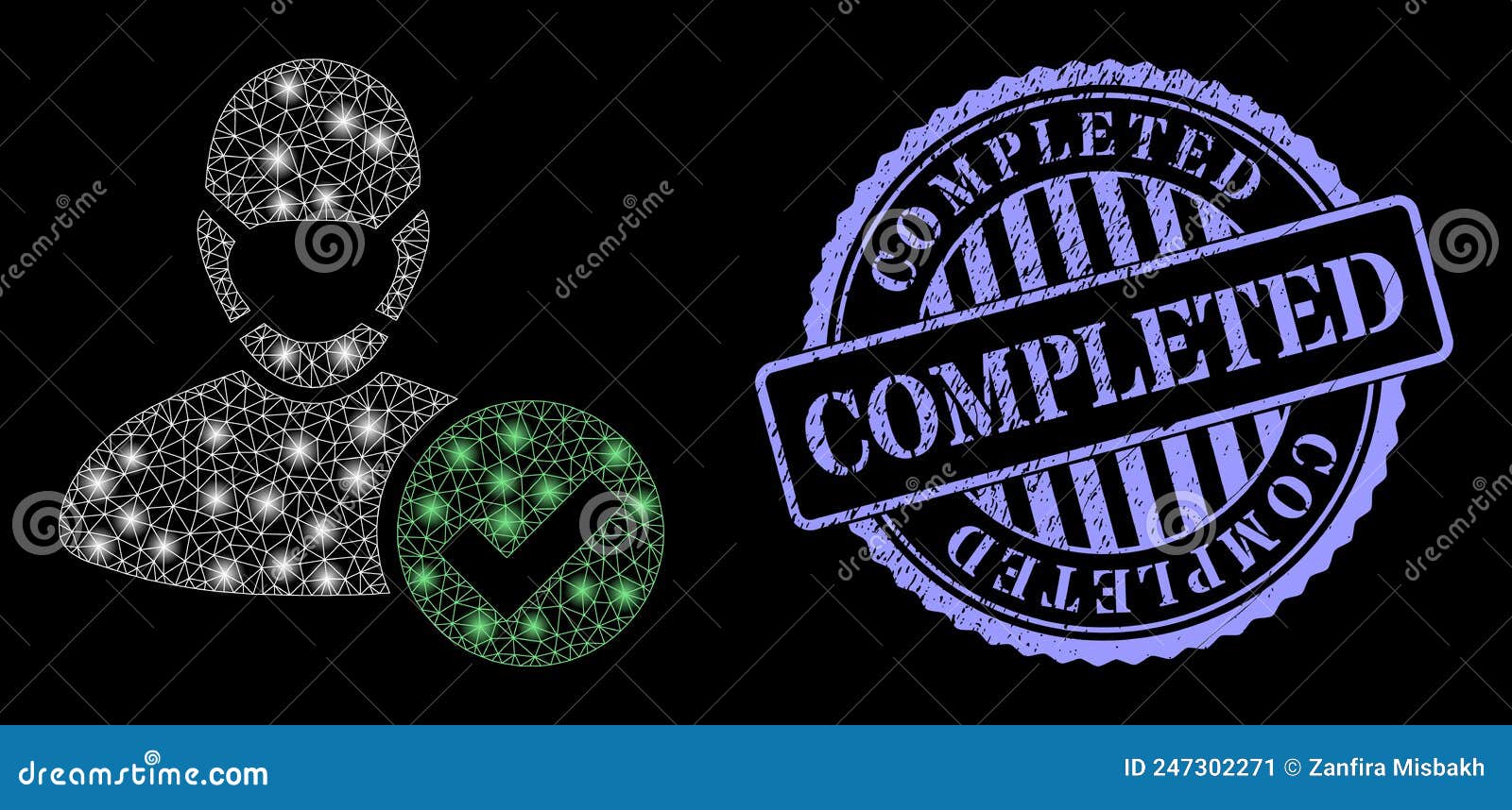 Completed Seal. Stamp Cartoon Vector | CartoonDealer.com #120977283