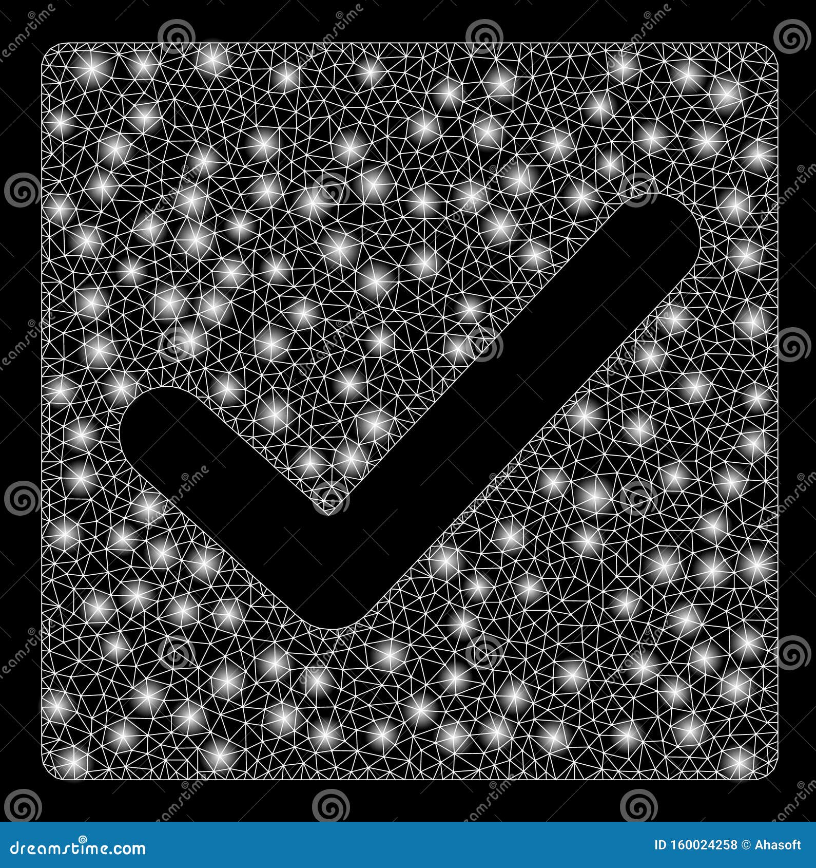 Flare Mesh 2D Valid Tick with Flare Spots Stock Vector - Illustration ... Flare Mesh 2D Valid Tick with Flare Spots Stock Vector - Illustration ...