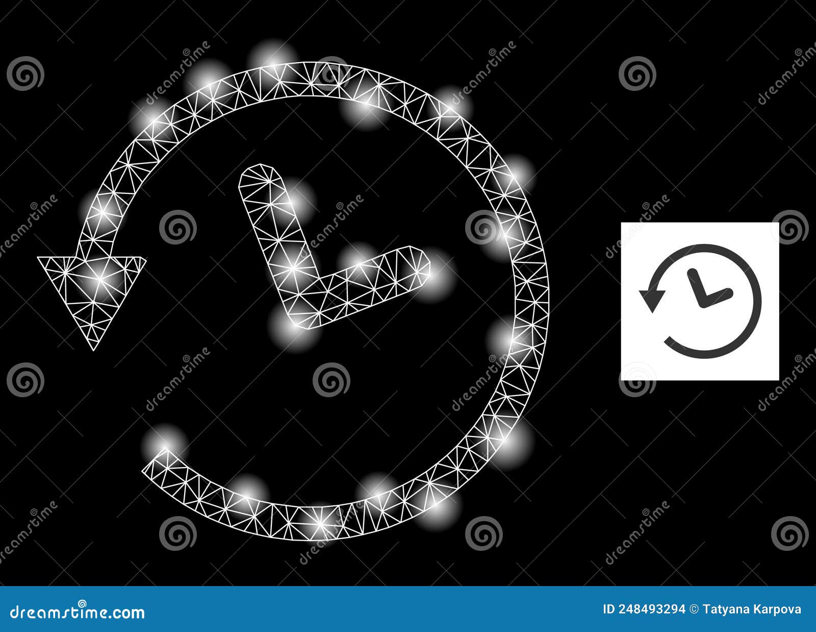 Glossy Network Wayback Machine Icon with Glare Lightspots Stock Vector ...