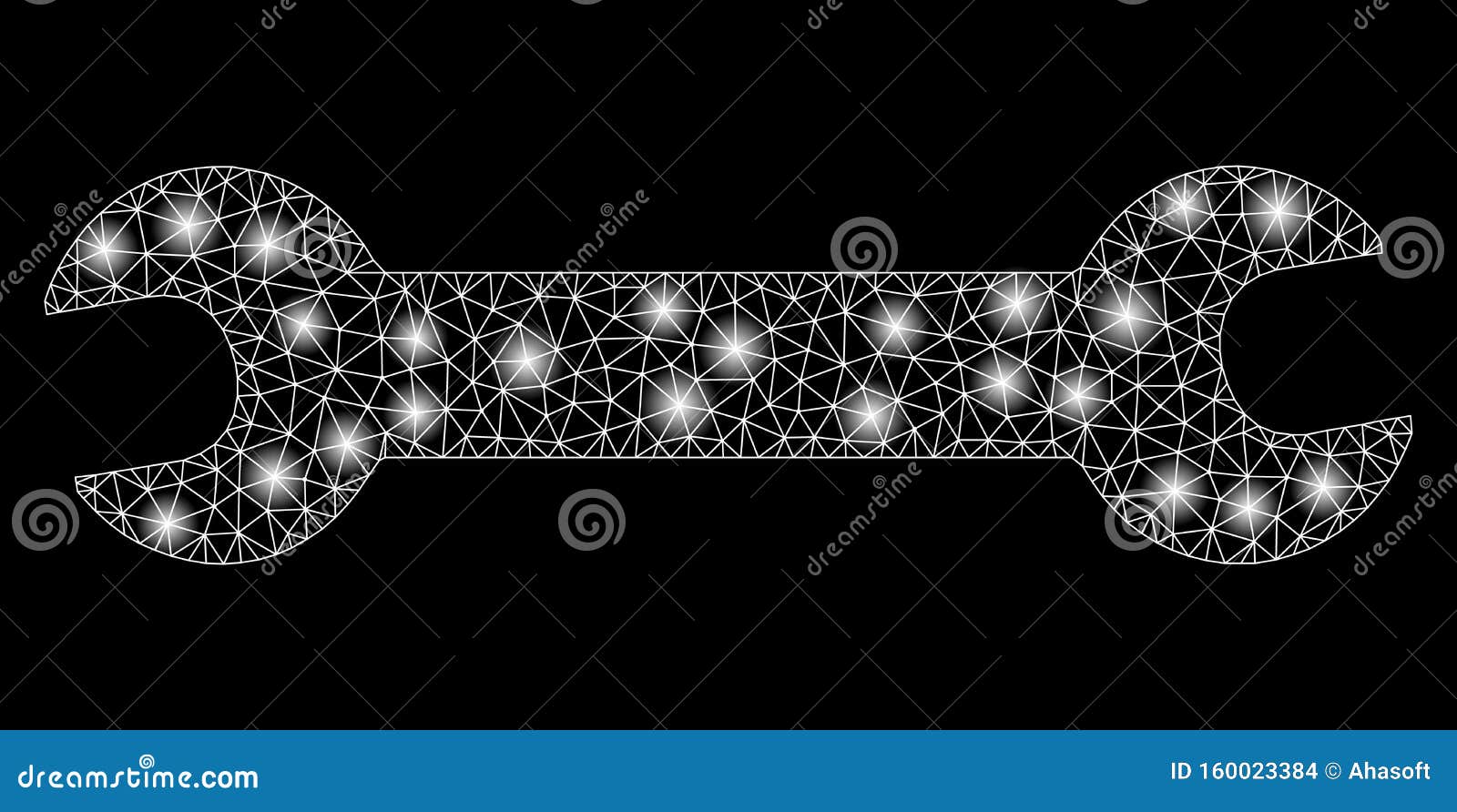 Flare Mesh 2D Wrench with Flare Spots Stock Vector - Illustration of ...
