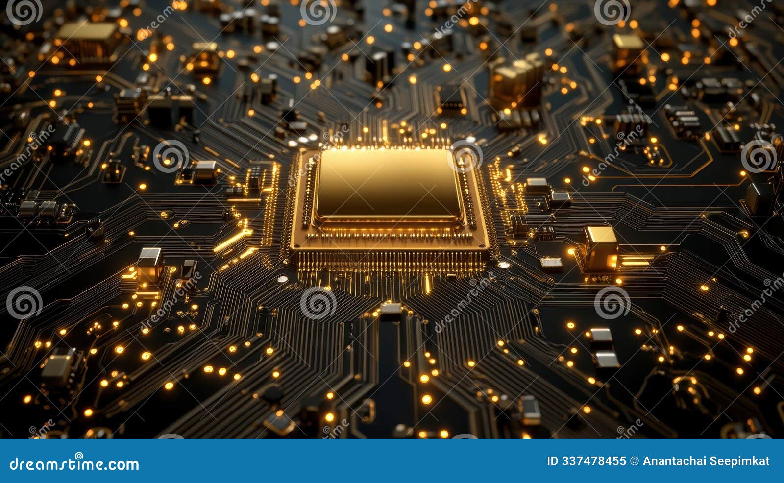 A Detailed Circuit Board Closeup, Featuring Playful Question Marks In A ...