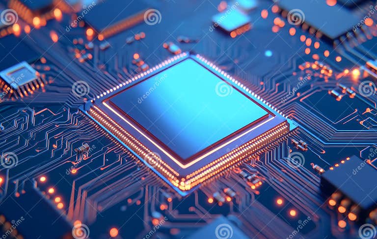 Advanced Technology: the Heart of Modern Electronics Stock Image ...