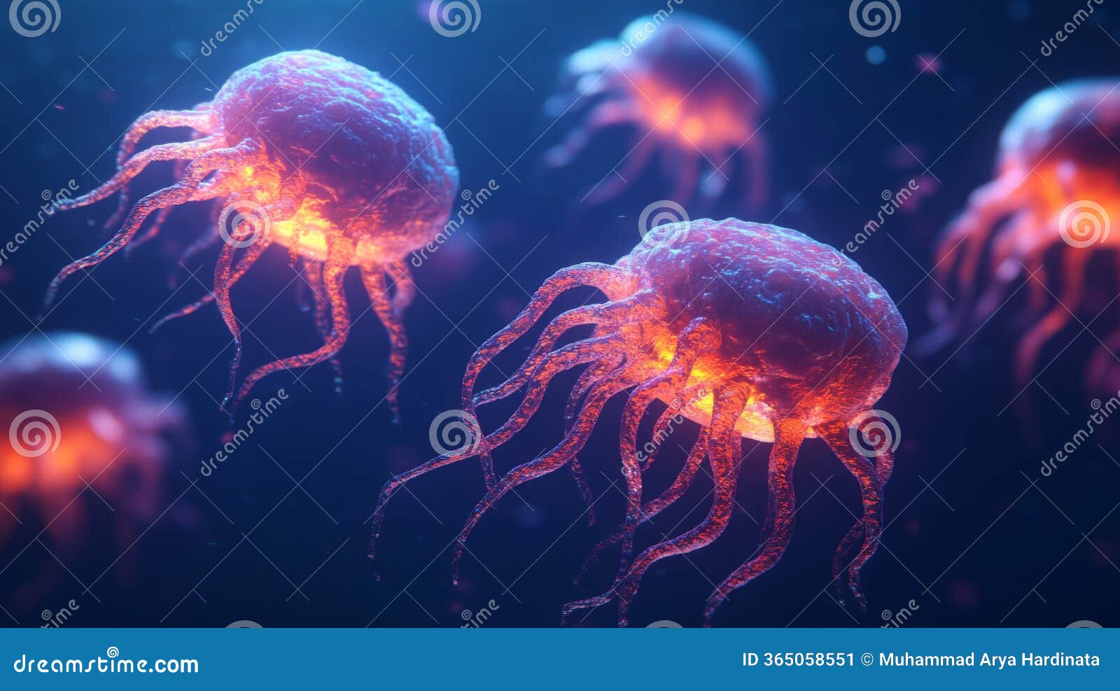 Glowing Microscopic Network Of Cellular Defense A Detailed ...