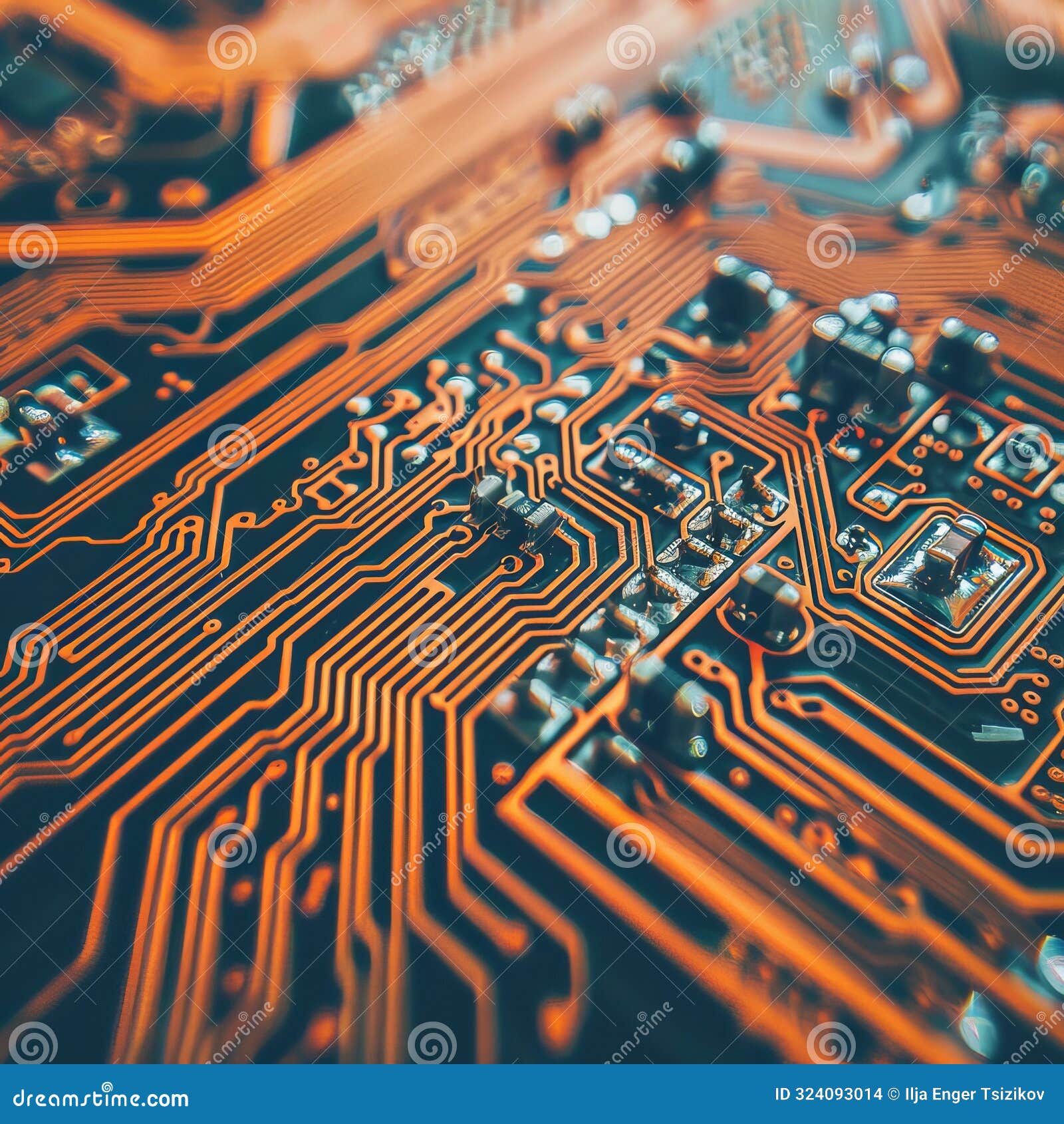 Glowing Minimalist Circuit Board Illustration Symbolizing Corporate ...