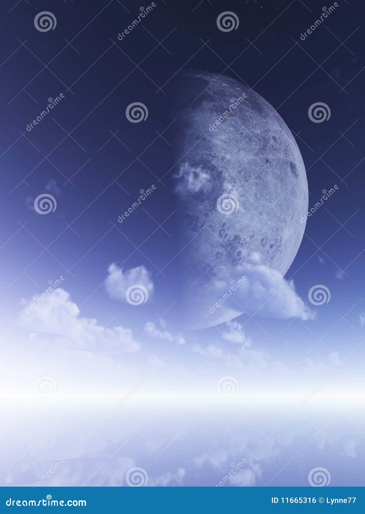 Glowing moon stock illustration. Illustration of beautiful - 11665316