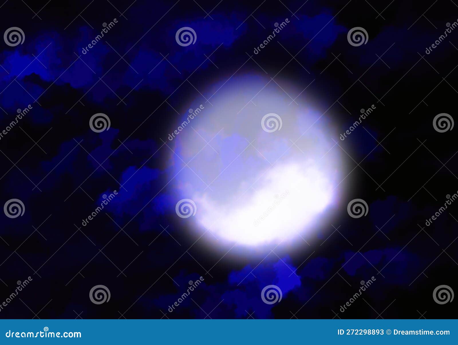 Glowing Moon during Night Time Illustration Stock Illustration ...
