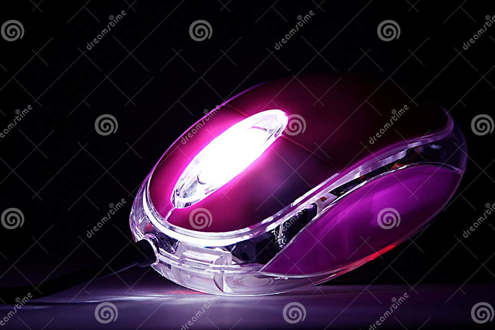 Glowing Mouse stock image. Image of light, black, color - 9585933