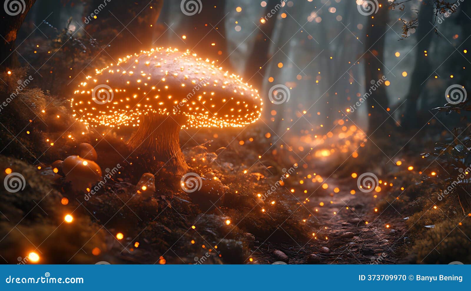 Path Fantasy Portal To Alternative Dimension In Dense Green Misty ...