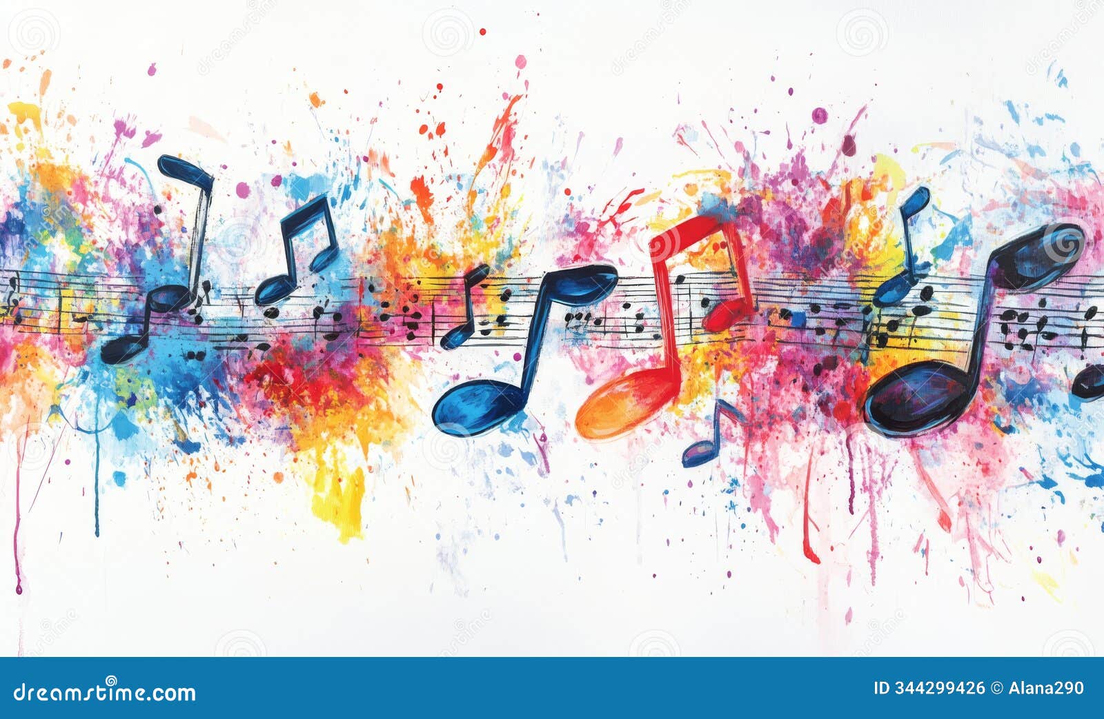 Notes Painted A Rough Brush. Seamless Pattern. Repeating Texture ...