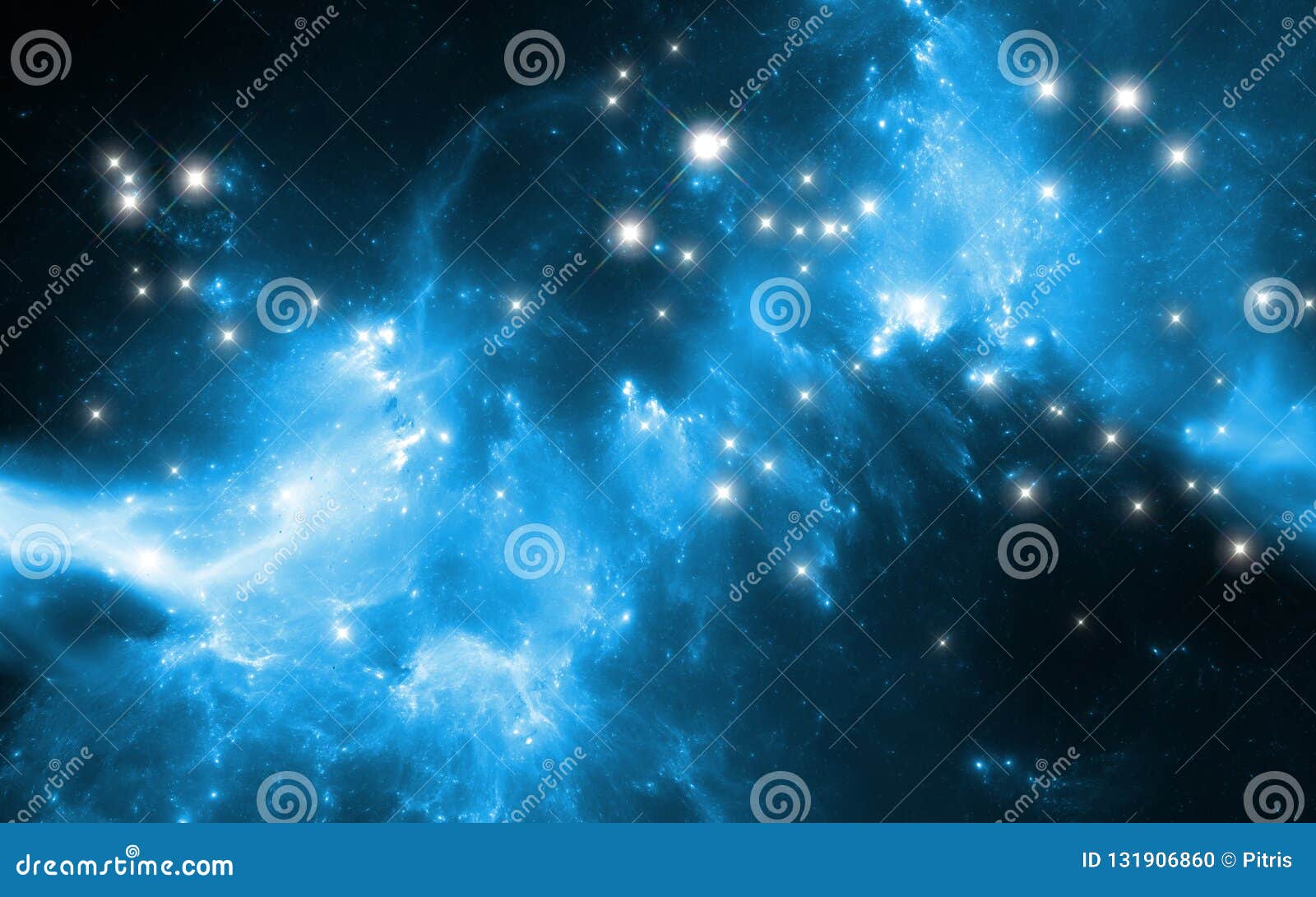 Interstellar Cloud Of Gas And Dust. Deep Outer Space Background With ...