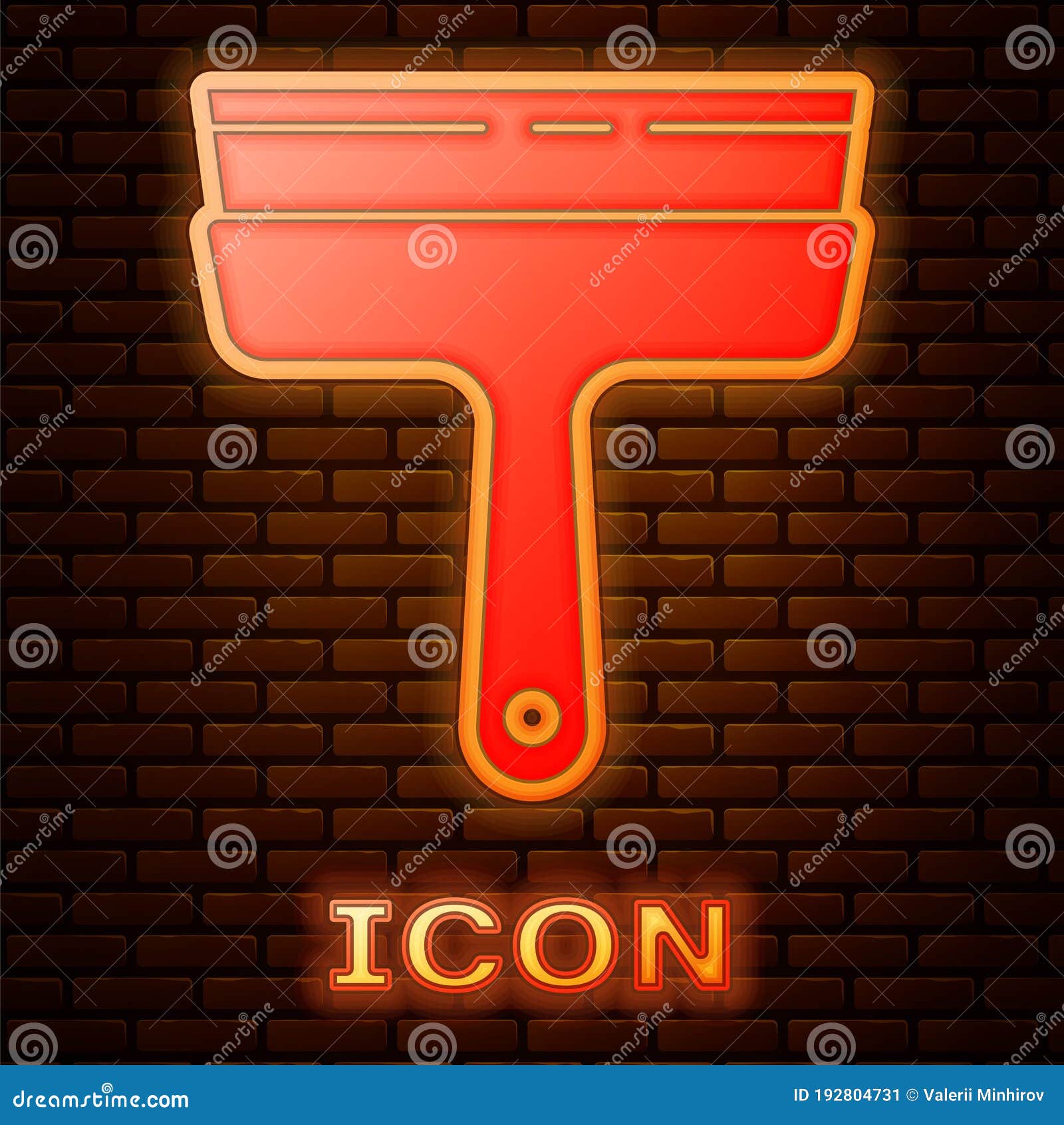 Glowing Neon Cleaning Service with of Rubber Cleaner for Windows Icon ...