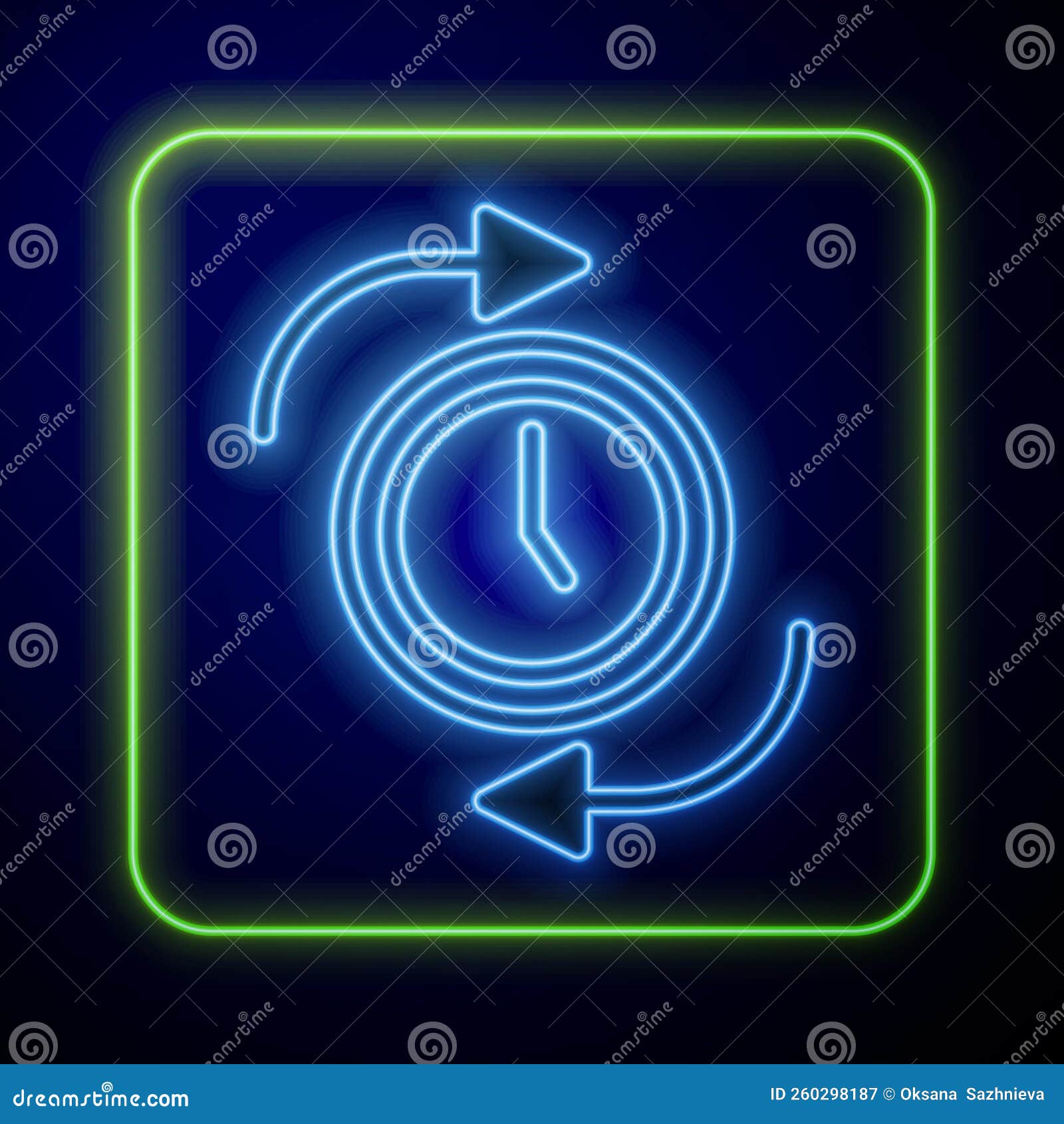 Clock Rotation Arrows Arrowheads Icon For Mobile Concept And Web Design ...