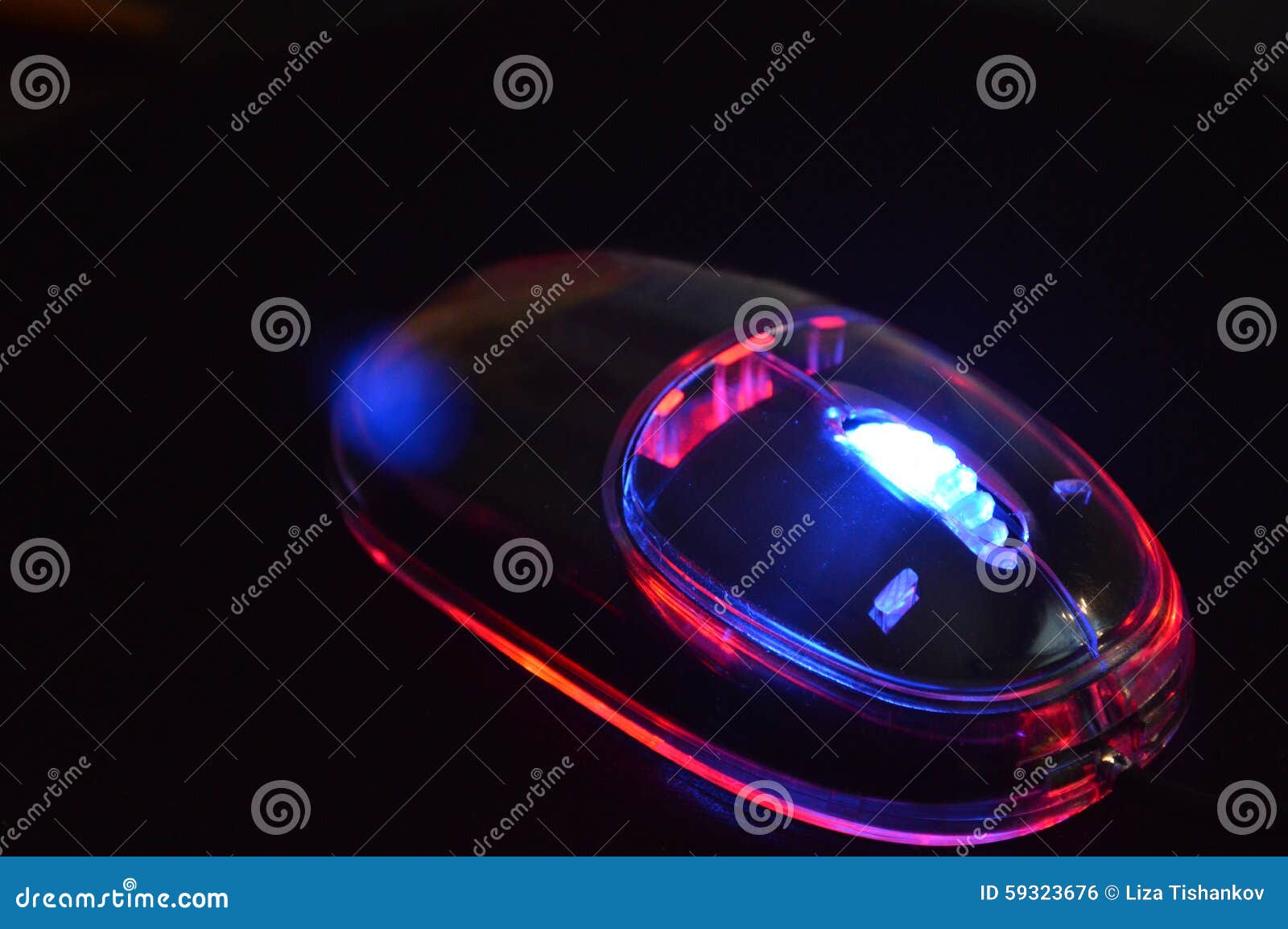 Glowing Neon Computer Mouse Stock Photo - Image of electronics ...