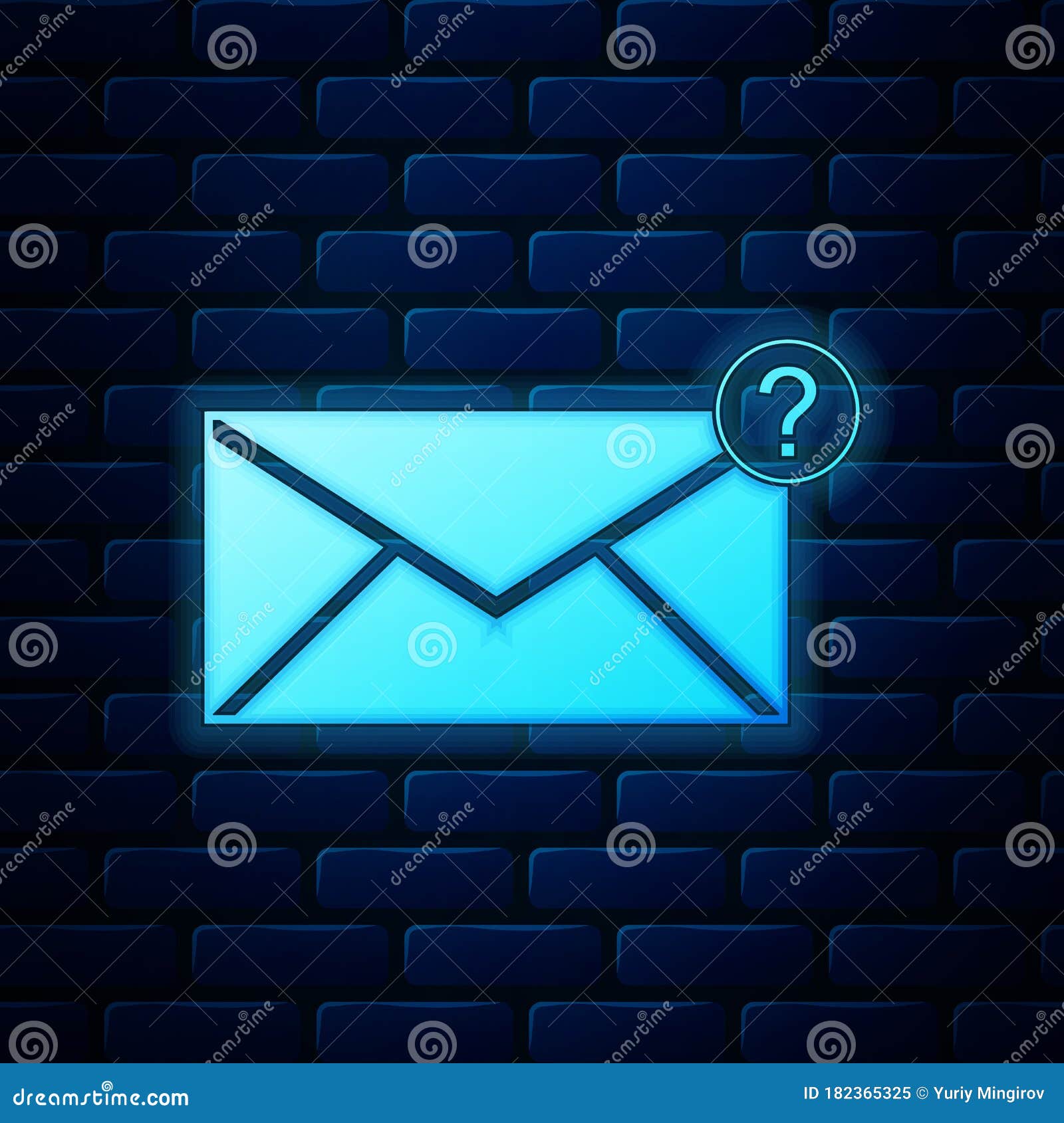 Envelope With Question Mark Icon Isolated On Red Background. Letter ...