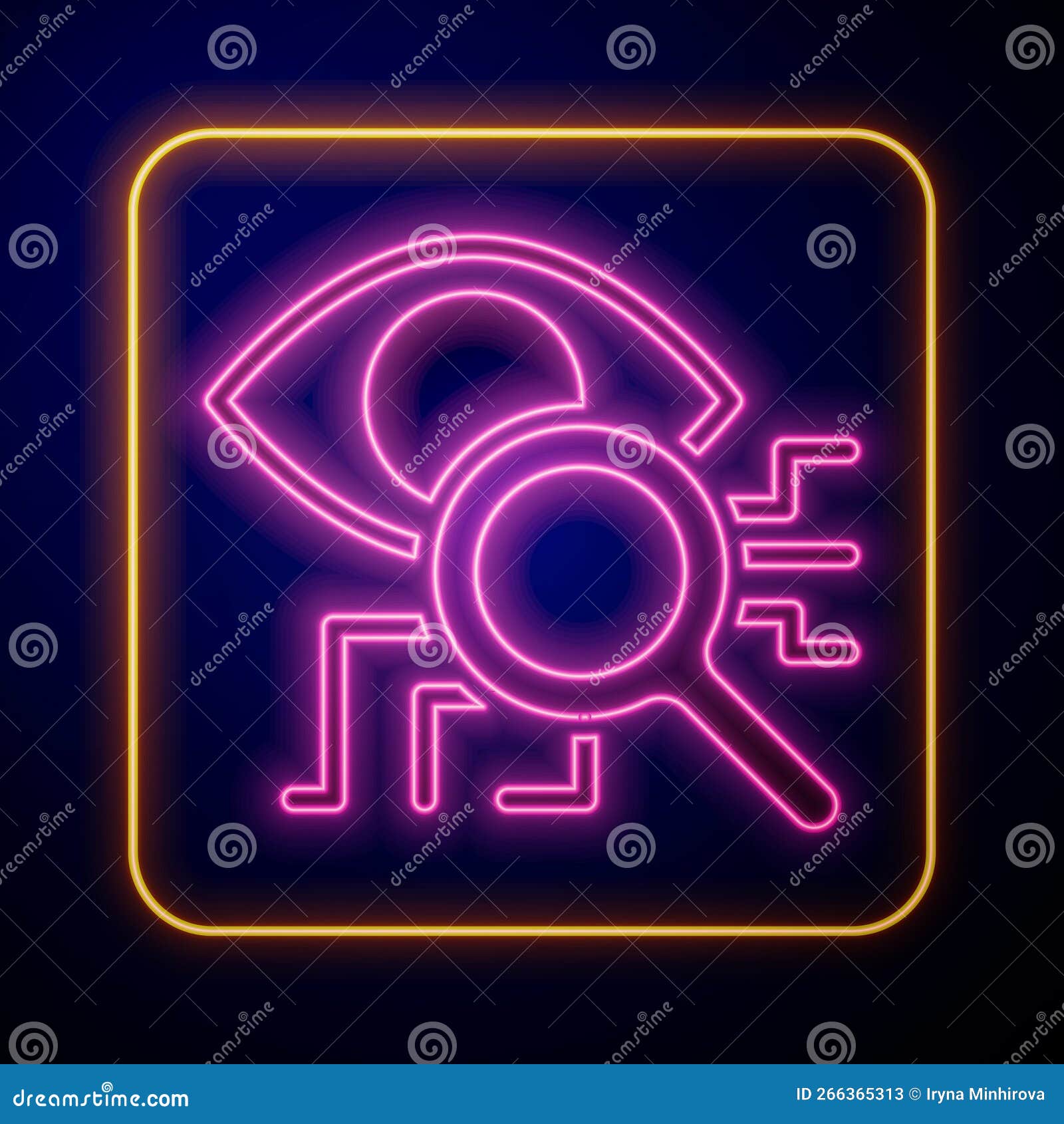 Glowing Neon Eye Scan Icon Isolated On Black Background. Retinal Scan ... Glowing Neon Eye Scan Icon Isolated On Black Background. Retinal Scan ...