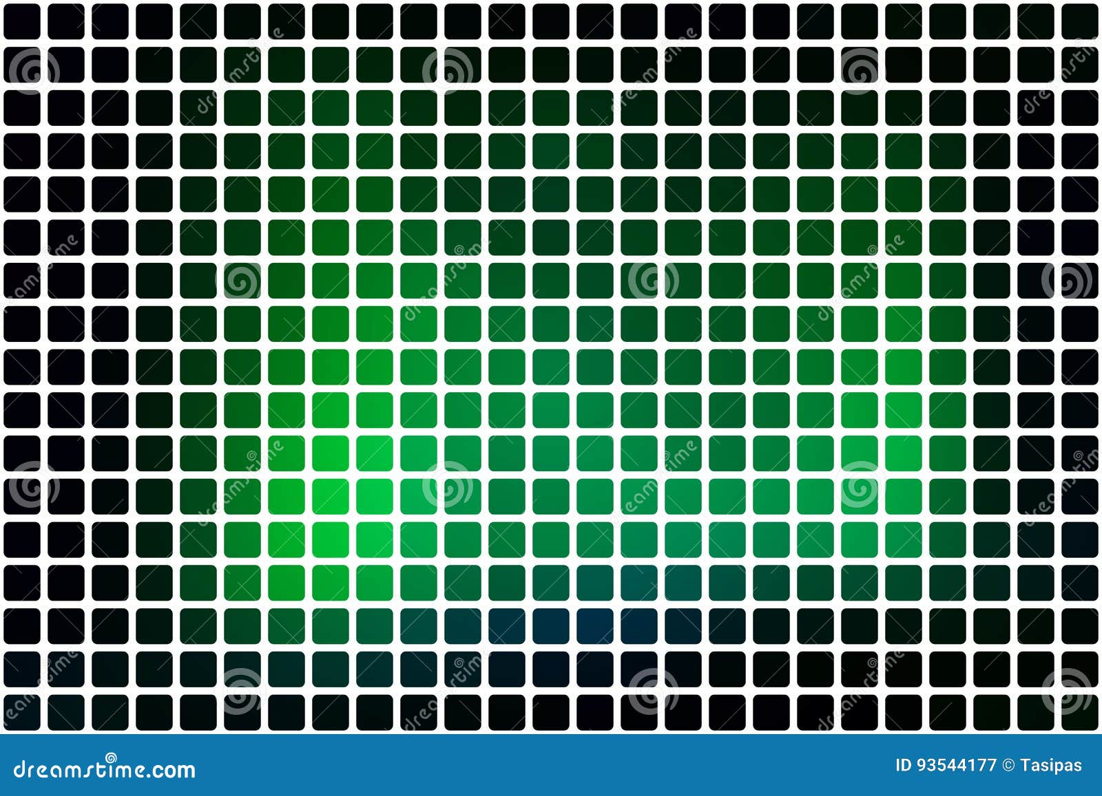 Glowing Neon Green Abstract Rounded Mosaic Background Over White Stock ...