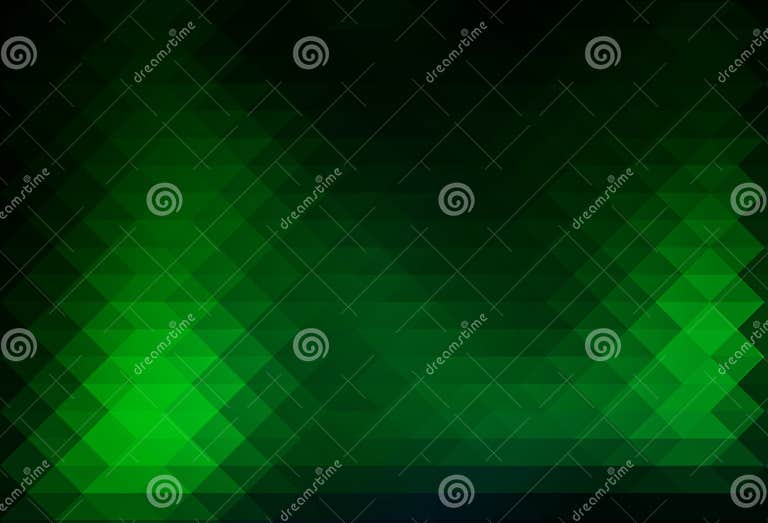 Glowing Neon Green Rows of Triangles Background Stock Vector ...