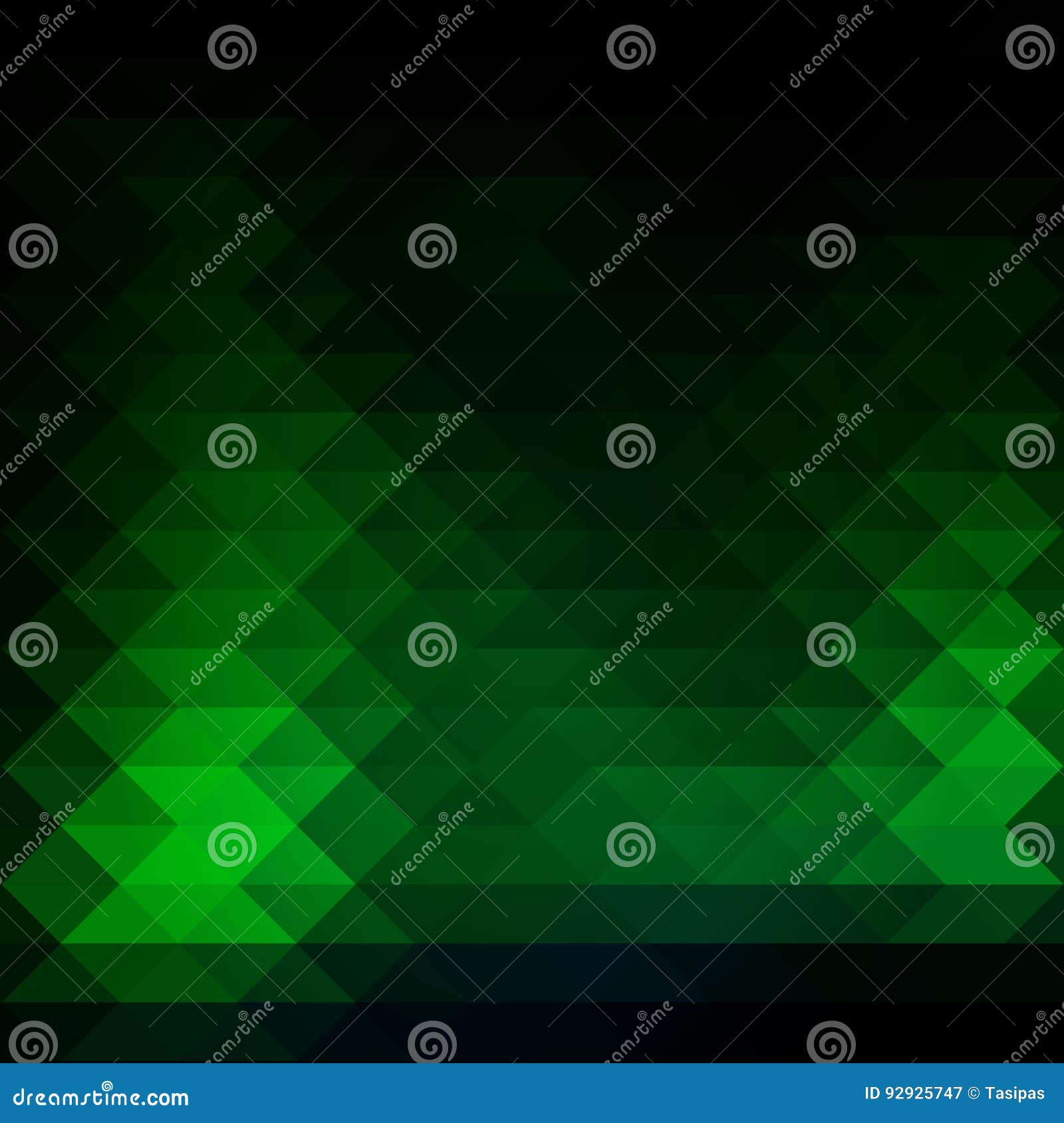 Glowing Neon Green Rows of Triangles Background, Square Stock ...