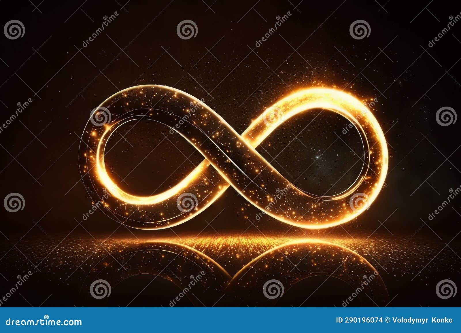 Glowing Neon Infinity Symbol in the Night. Infinity, Eternity, Infinite ...