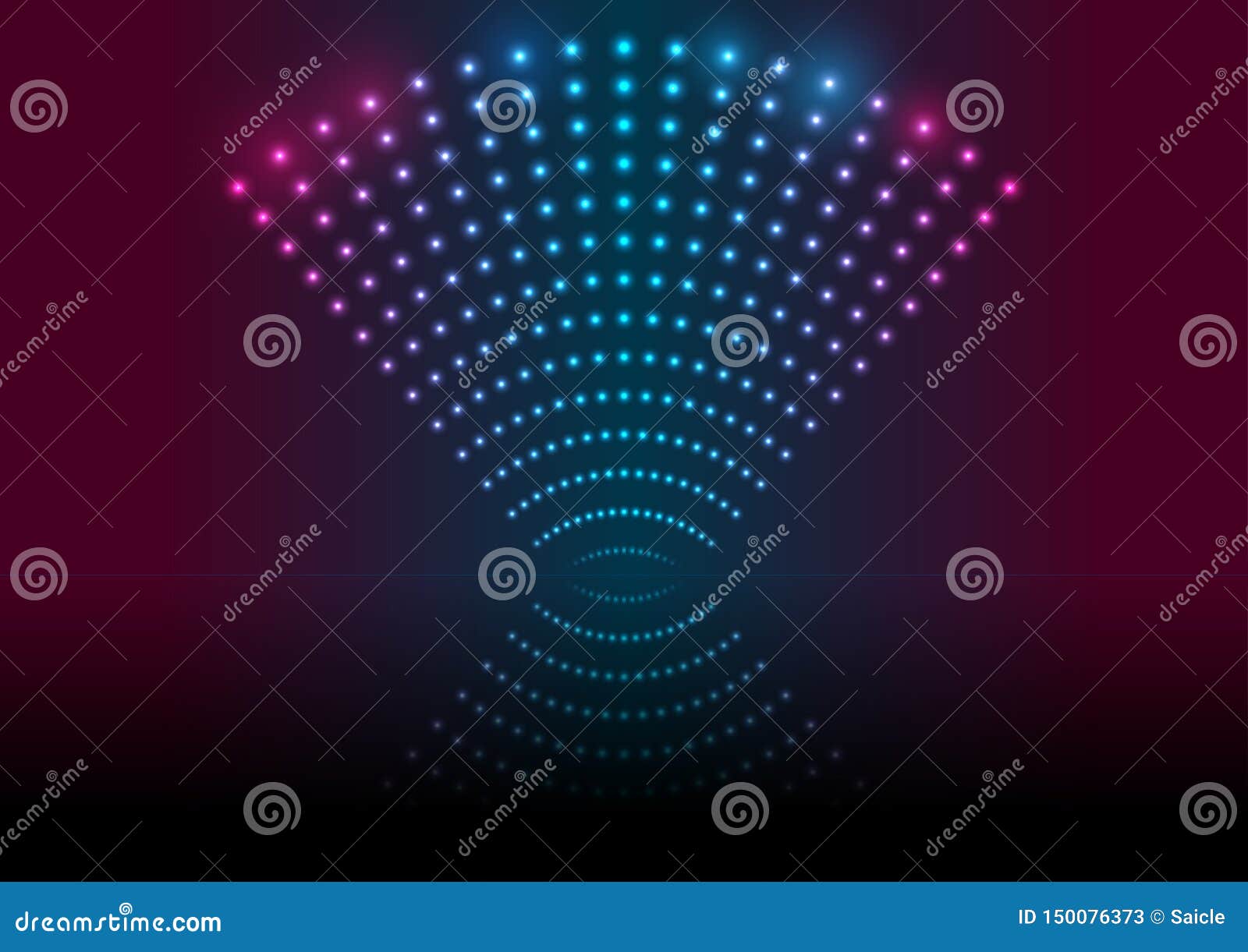 Glowing Neon Led Particles Abstract Background Stock Vector ...