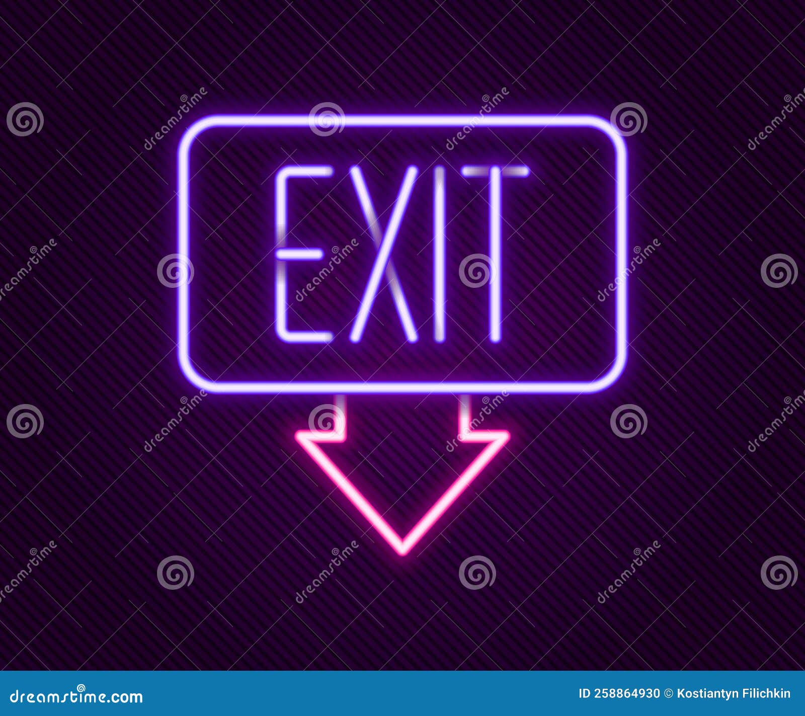Glowing Neon Line Fire Exit Icon Isolated on Black Background. Fire ...