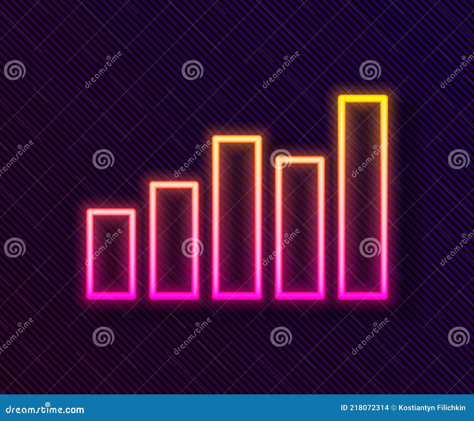 Glowing Neon Line Graph, Schedule, Chart, Diagram, Infographic, Pie ...