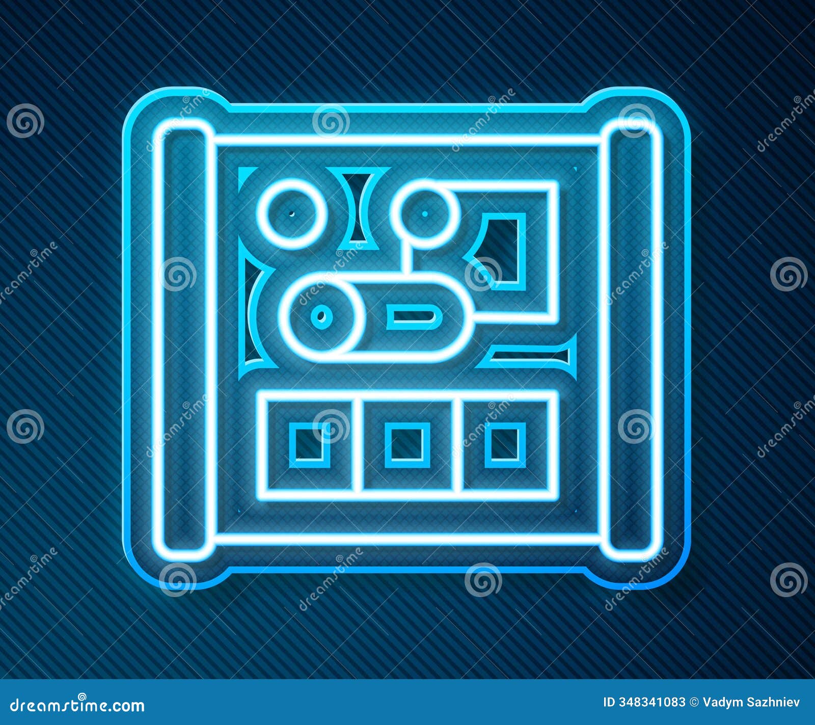 Red Graphing Paper For Engineering Icon Isolated On Transparent ...