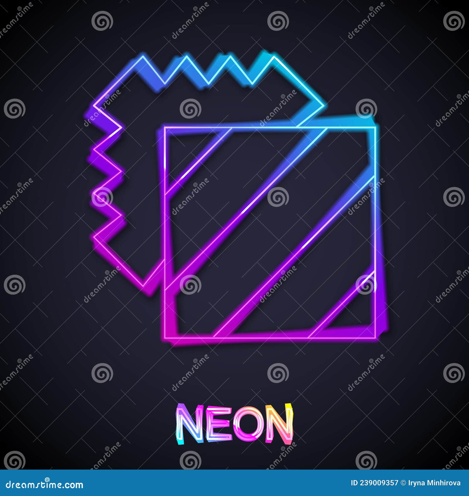 Glowing Neon Line Layers Clothing Textile Icon Isolated on Black ...