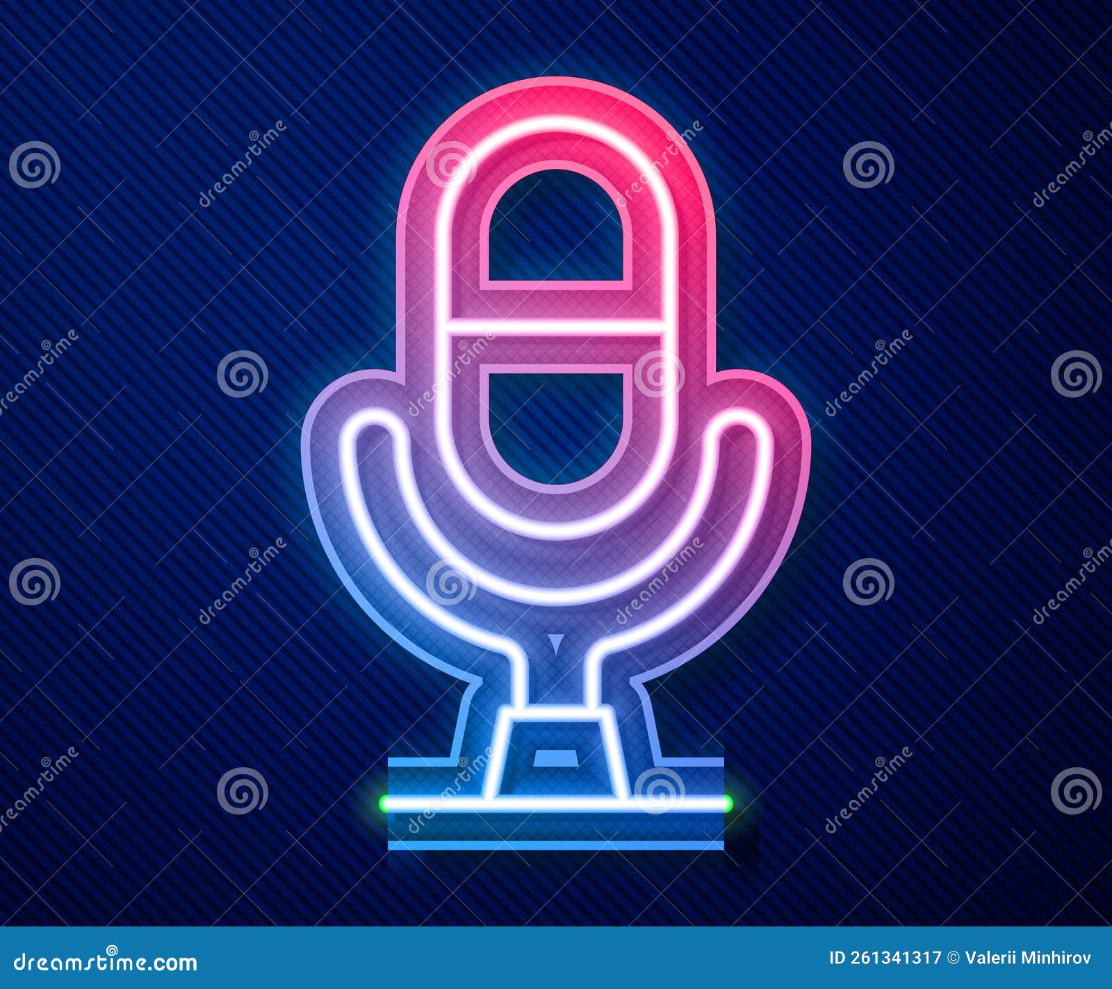 Glowing Neon Line Microphone Voice Device Icon Isolated on Blue ... Glowing Neon Line Microphone Voice Device Icon Isolated on Blue ...