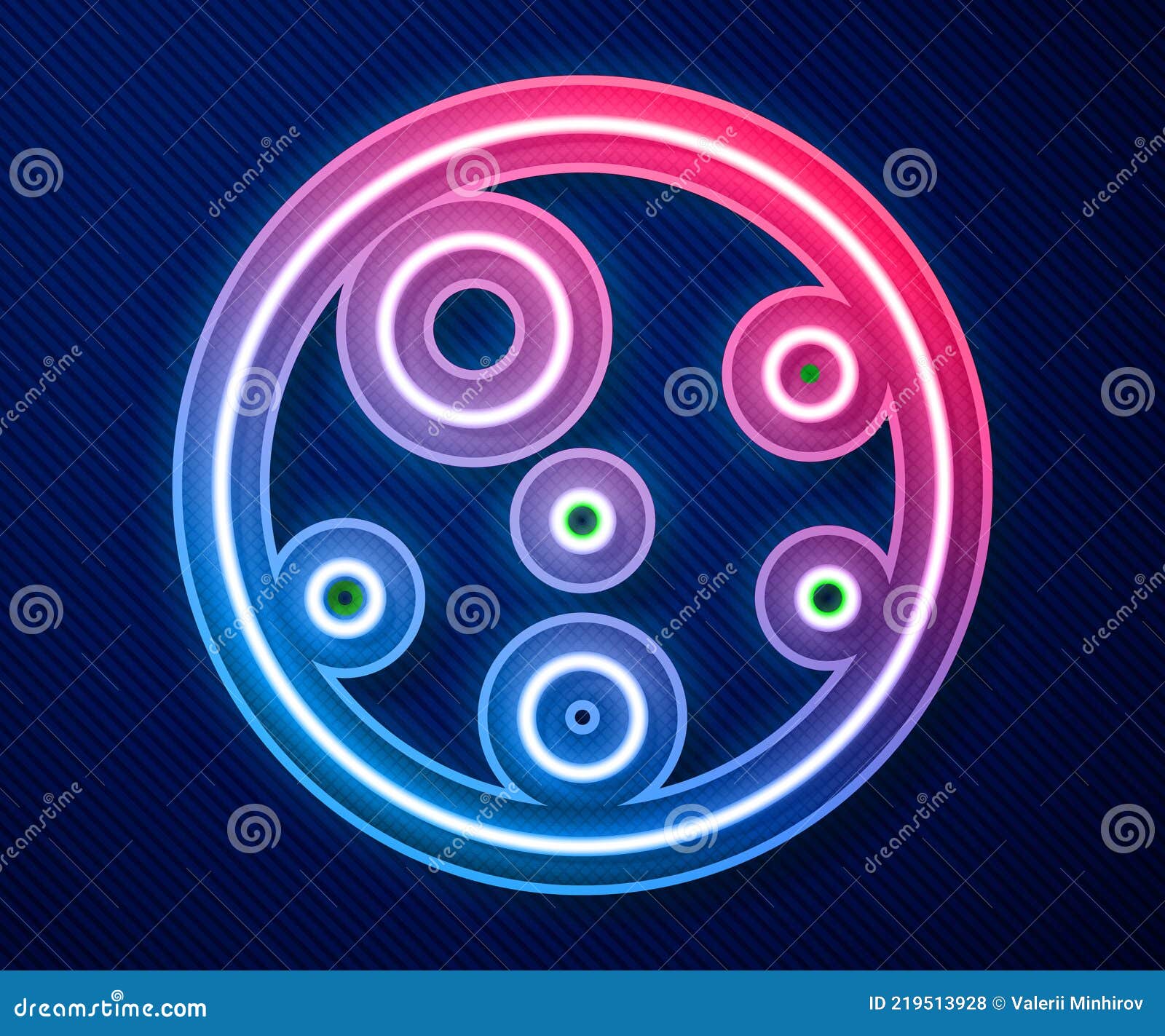 Glowing Mars Planet Isolated On Black Background. Lighting Effects ...