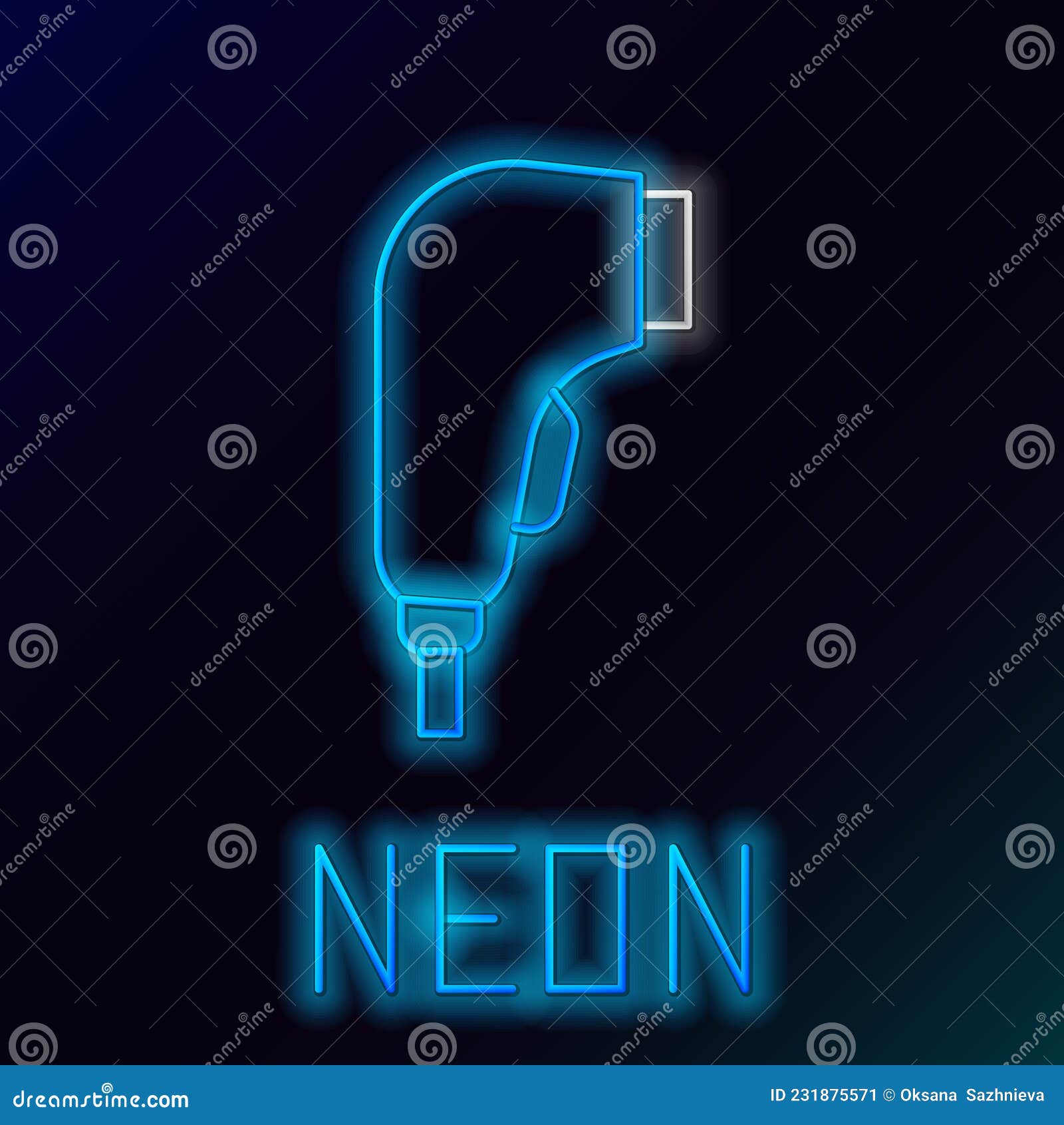 Glowing Neon Line Scanner Scanning Bar Code Icon Isolated on Black ...