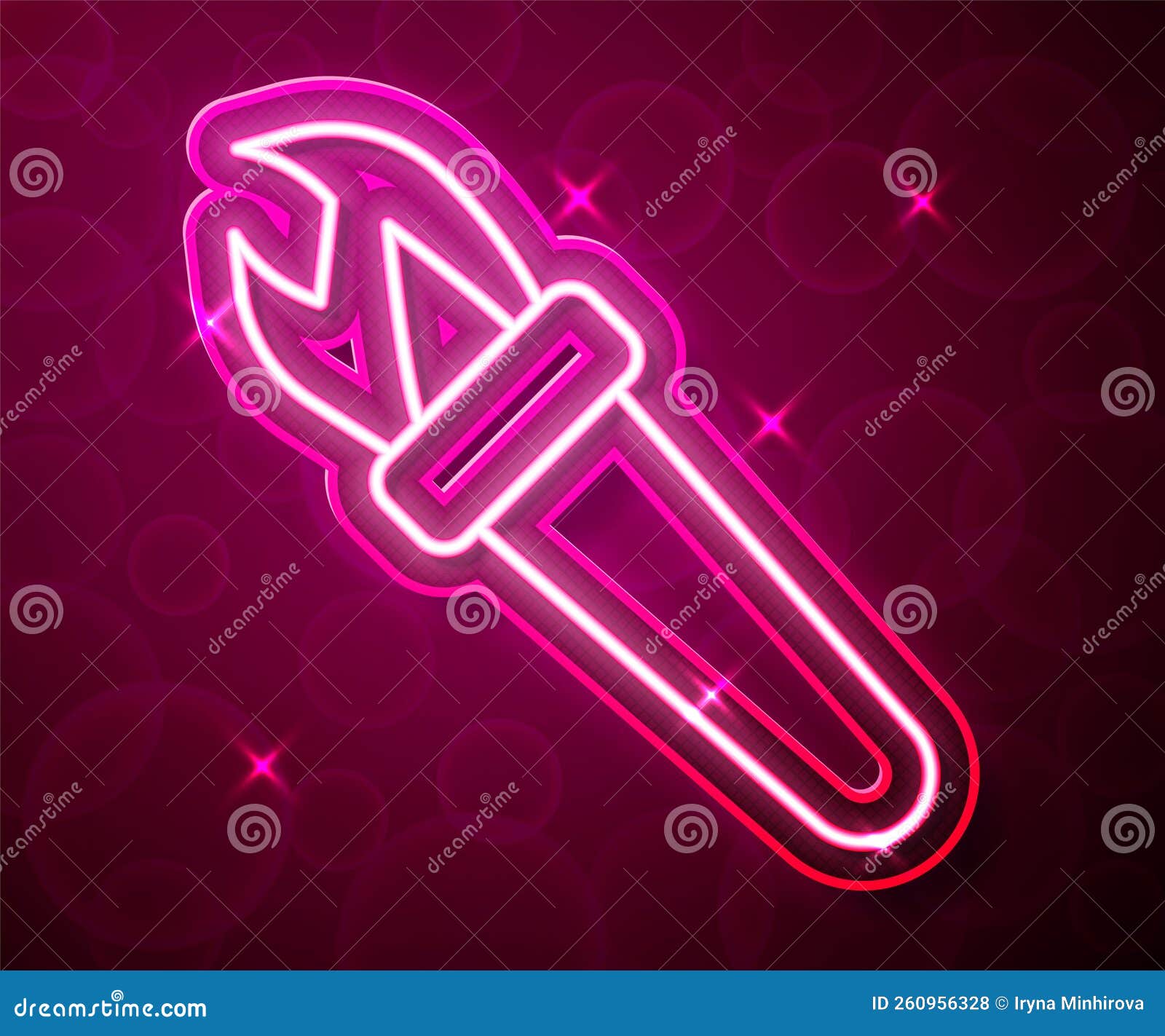 Glowing Neon Line Torch Flame Icon Isolated on Red Background. Symbol ... Glowing Neon Line Torch Flame Icon Isolated on Red Background. Symbol ...