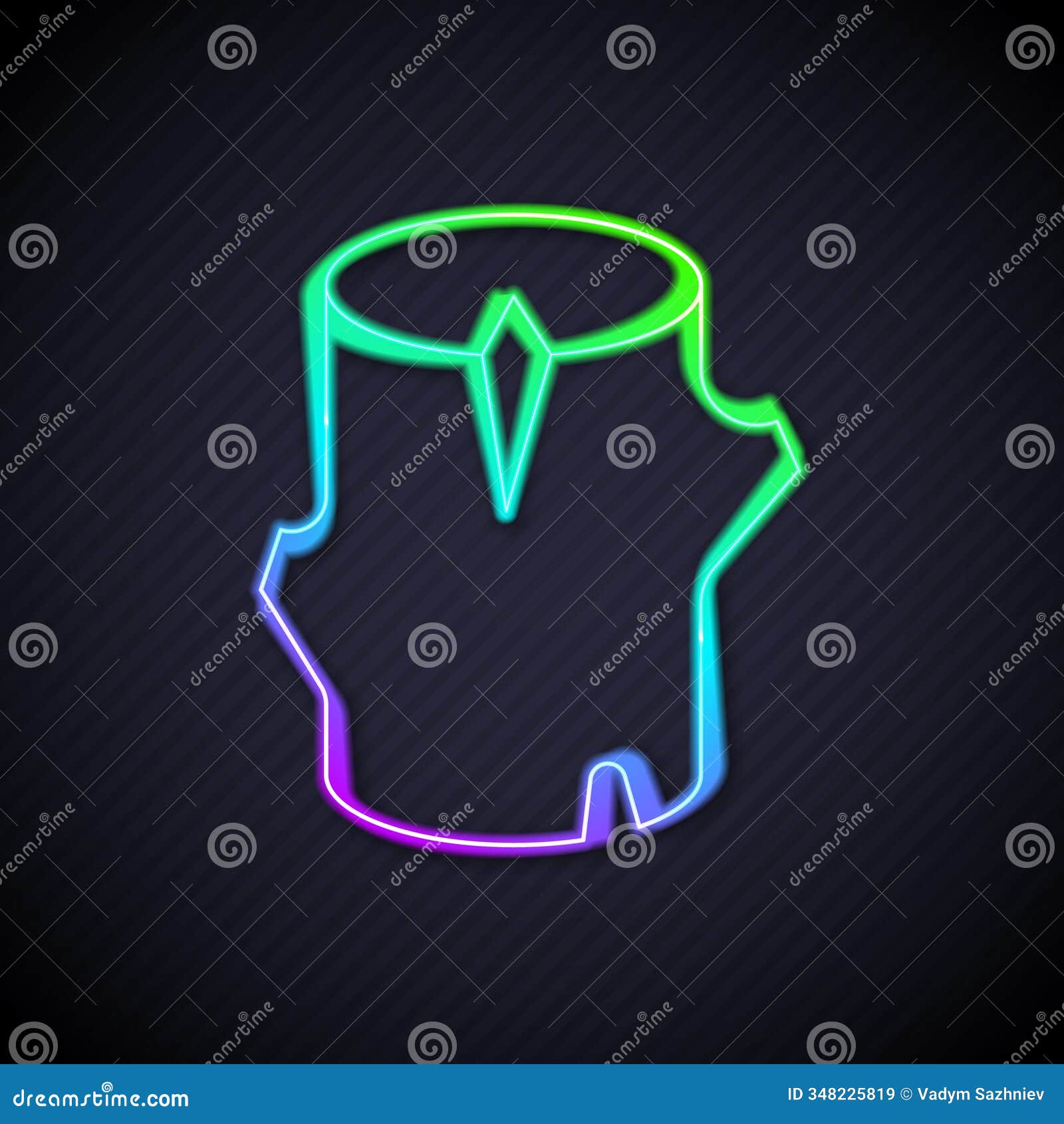 Glowing Neon Line Wooden Log Icon Isolated on Black Background. Stack ...