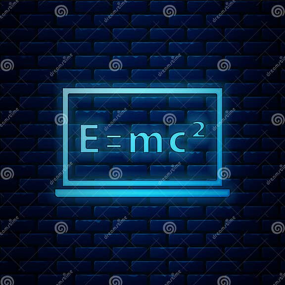 Glowing Neon Math System of Equation Solution on Chalkboard Icon ...