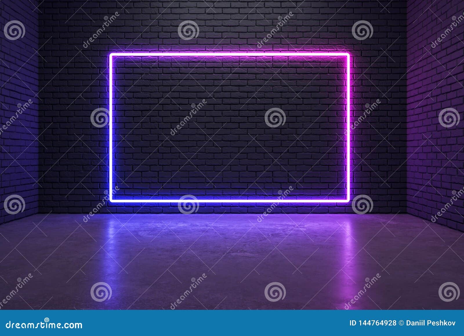 Glowing neon poster stock illustration. Illustration of background ...