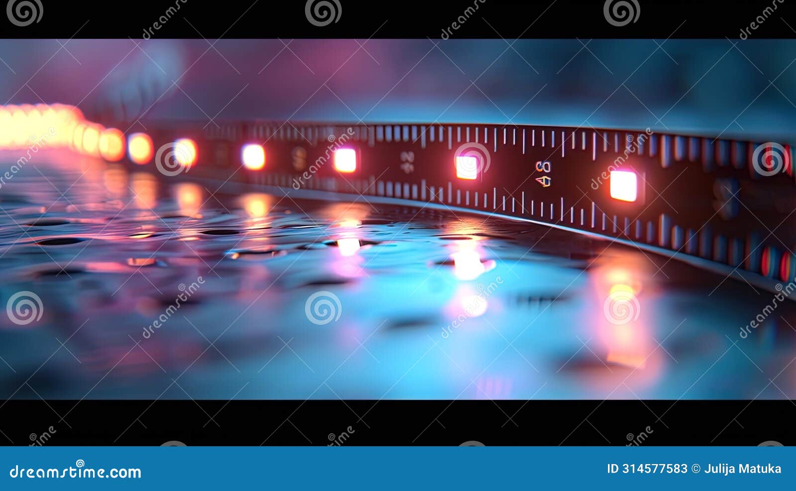 Glowing Neon Symbols and Icons Representing Various Editing Functions ...