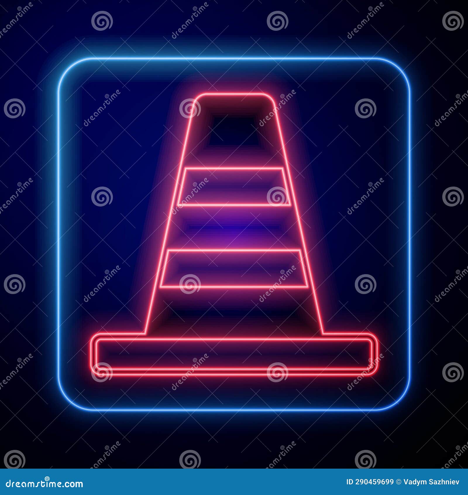Neon Traffic Signs Vector Illustration | CartoonDealer.com #26696148