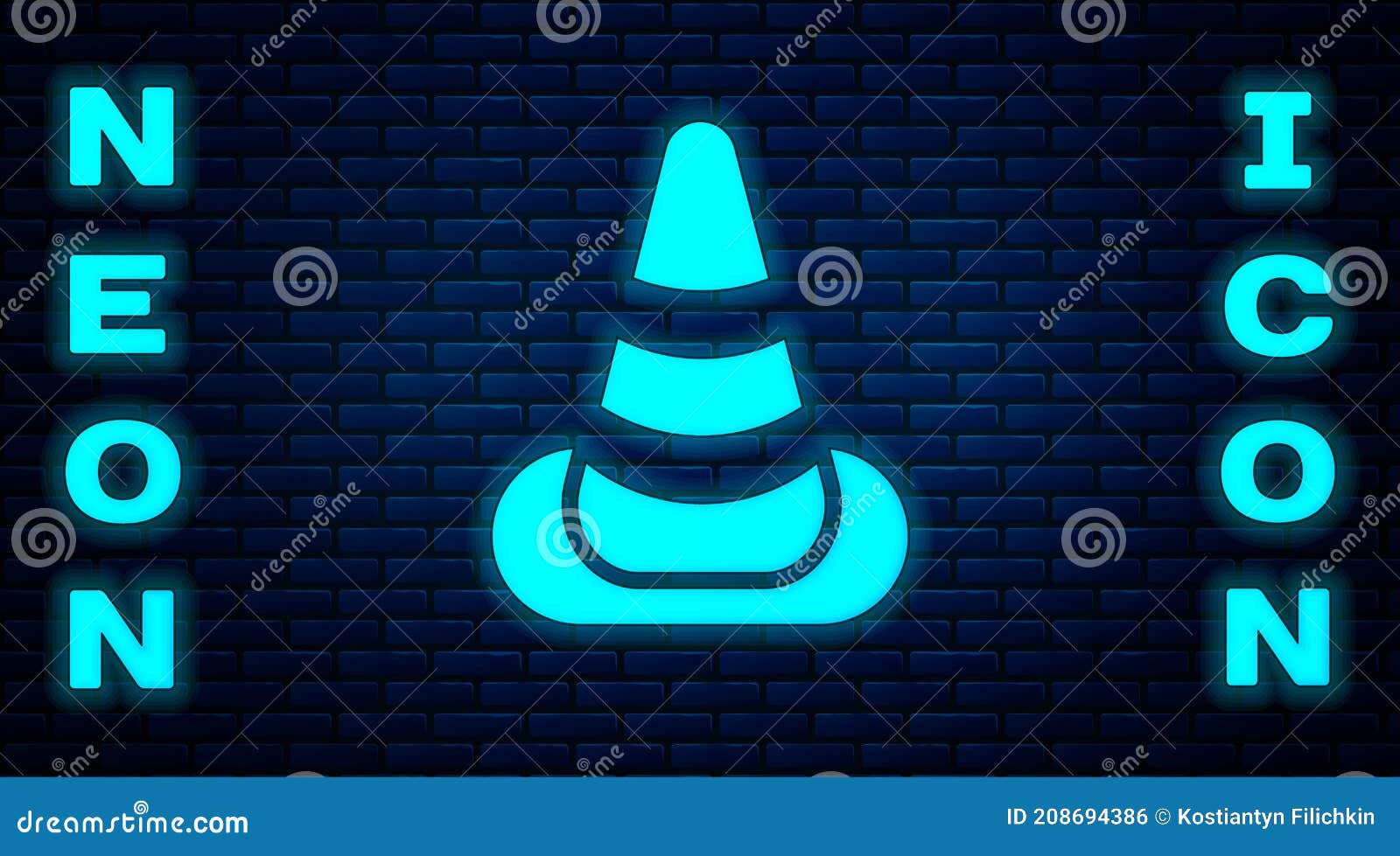 Neon Traffic Signs Vector Illustration | CartoonDealer.com #26696148