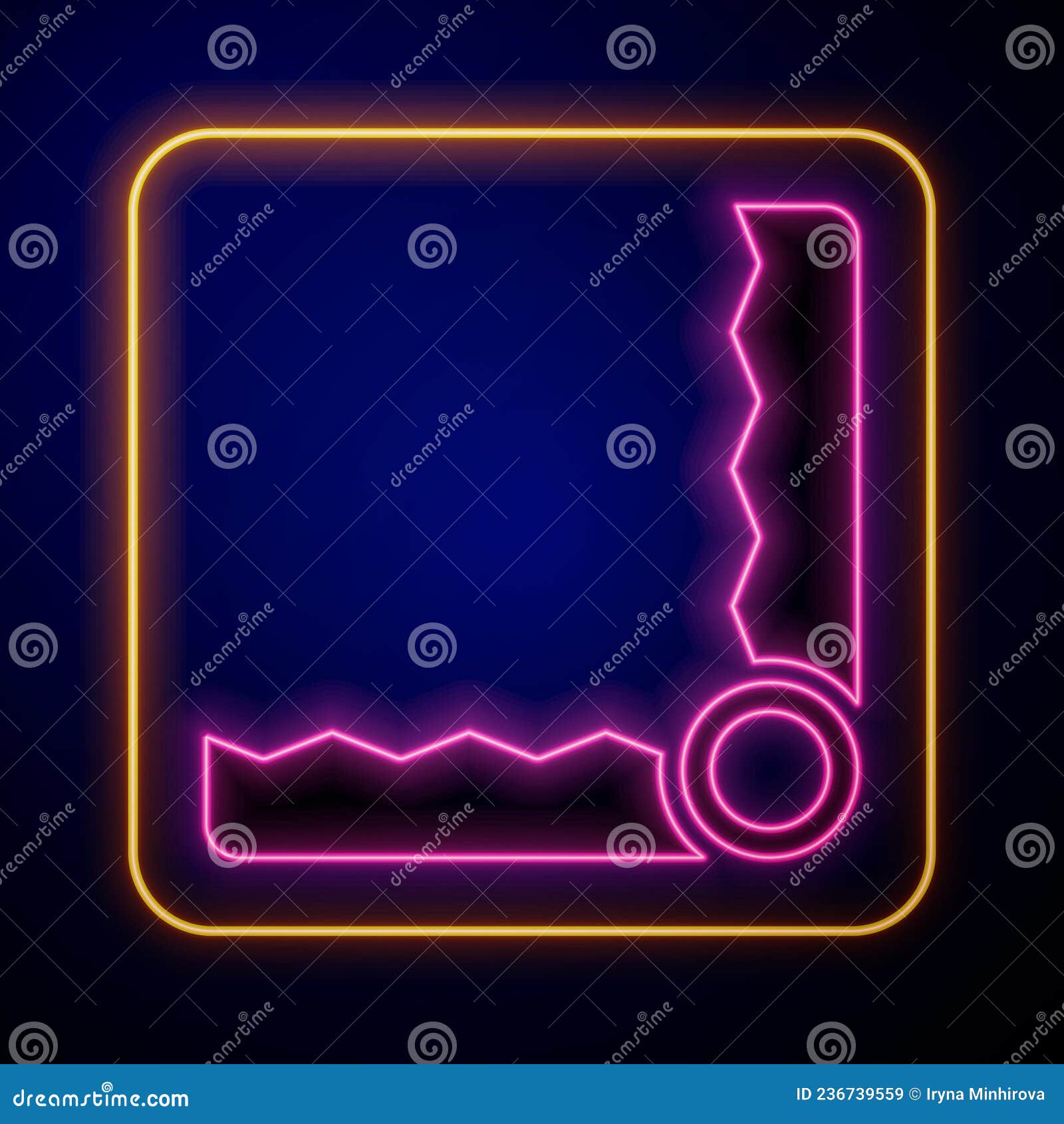 Glowing Neon Trap Hunting Icon Isolated on Black Background. Vector ... Glowing Neon Trap Hunting Icon Isolated on Black Background. Vector ...