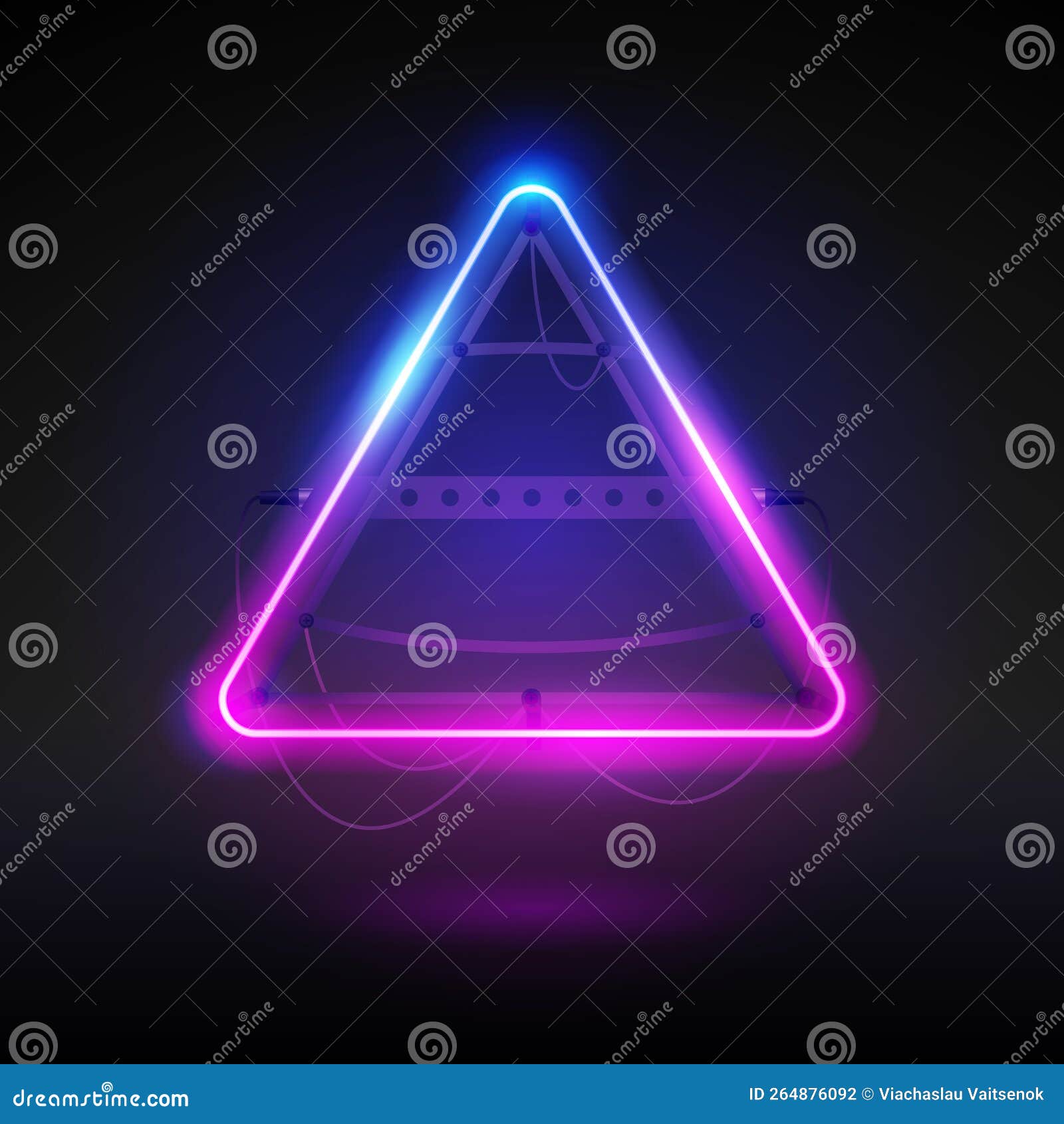 Neon Triangular Animation. Animation Of Neon Tunnel Consisting Of ...