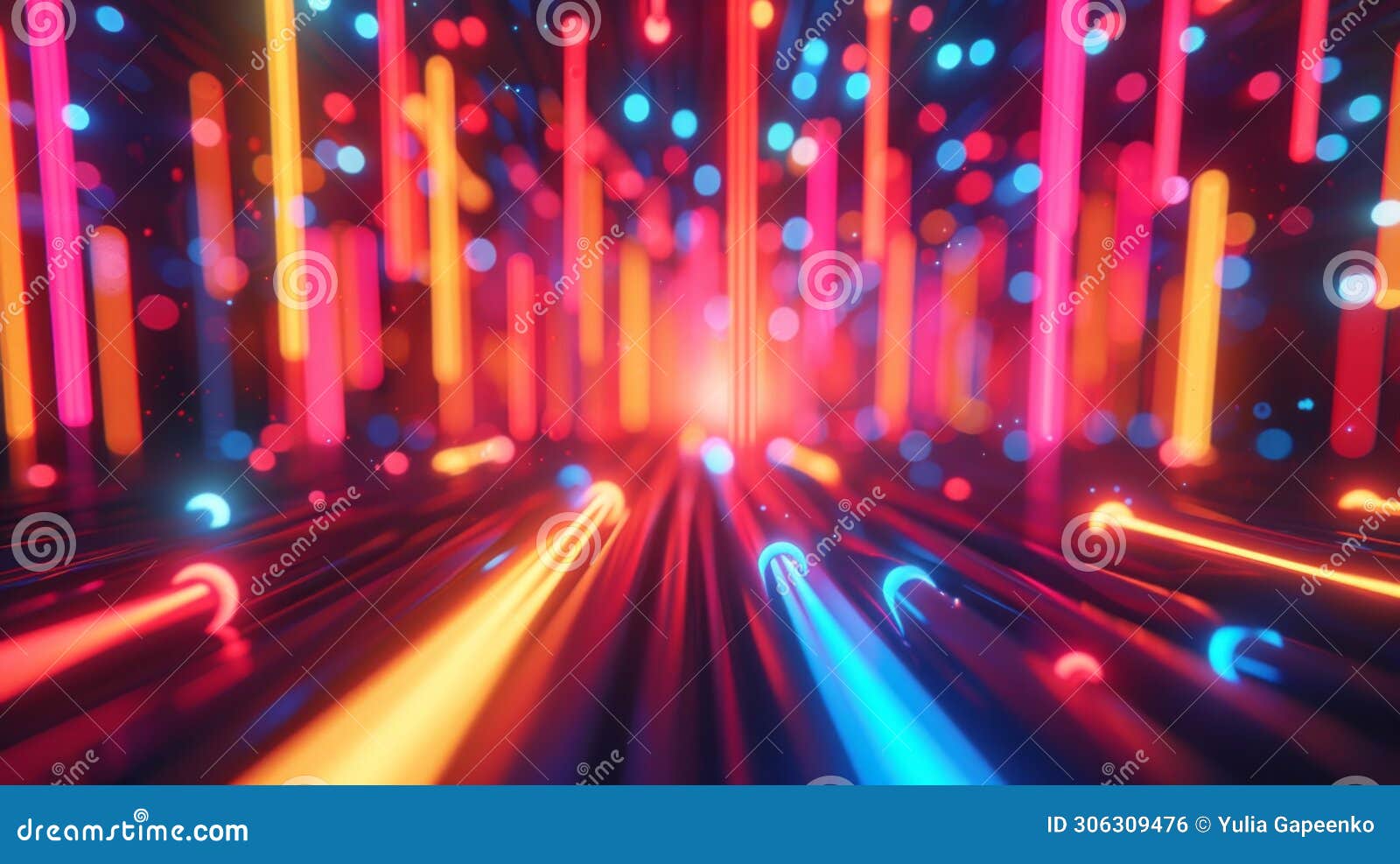 Glowing Neon Tubes in a Mesmerizing, Otherworldly Pattern, Evoking a ...