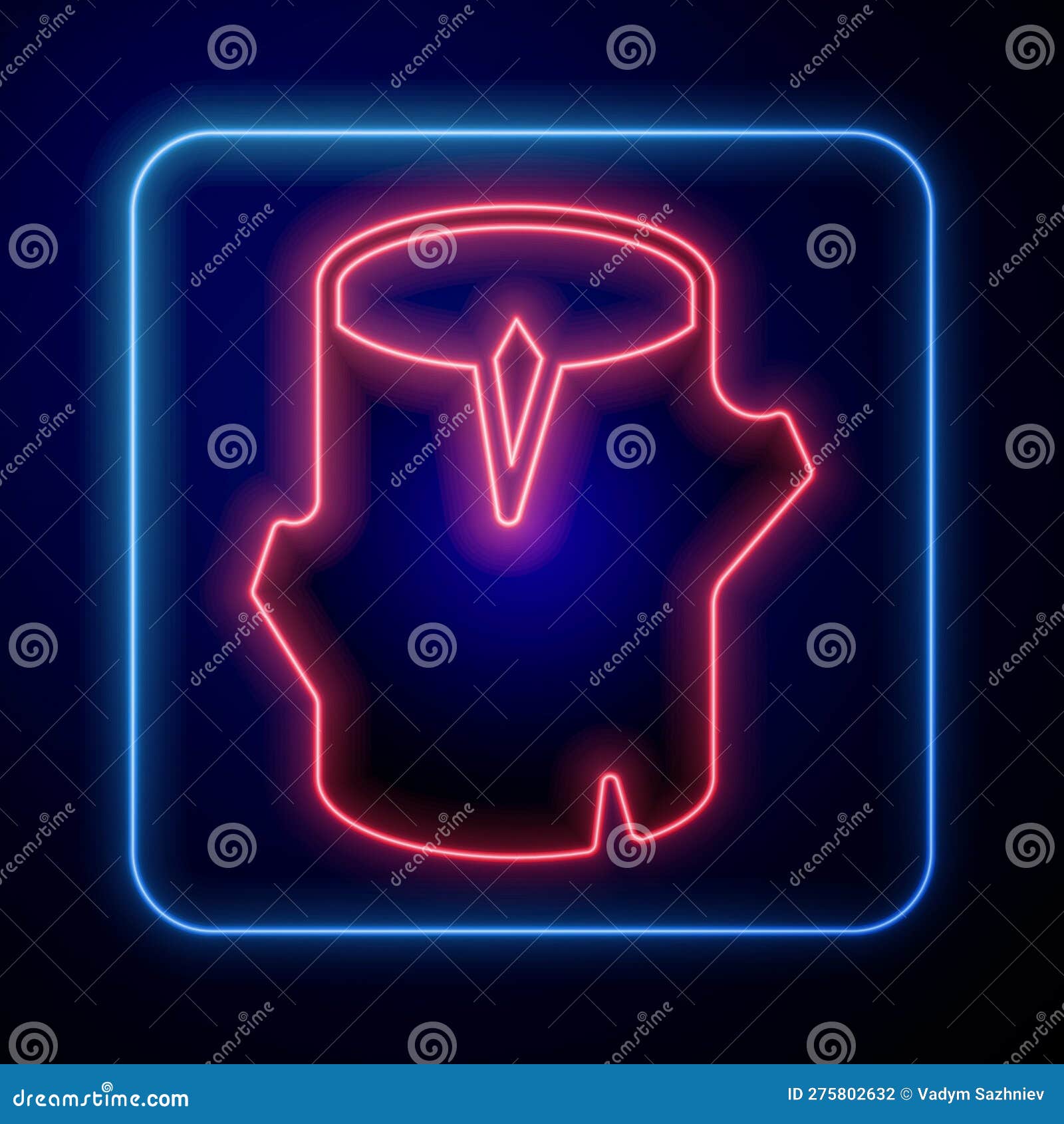 Glowing Neon Wooden Log Icon Isolated on Black Background. Stack of ...
