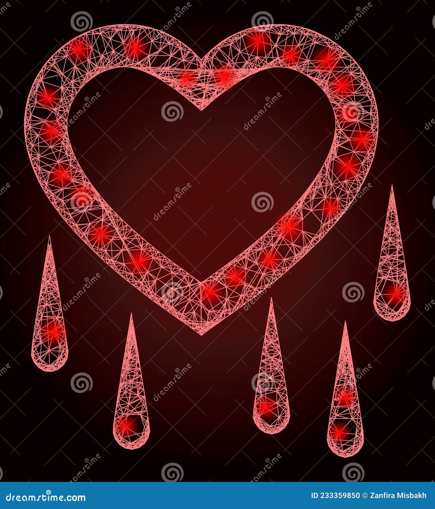 Crying Heart Flower Royalty-Free Stock Photography | CartoonDealer.com ...